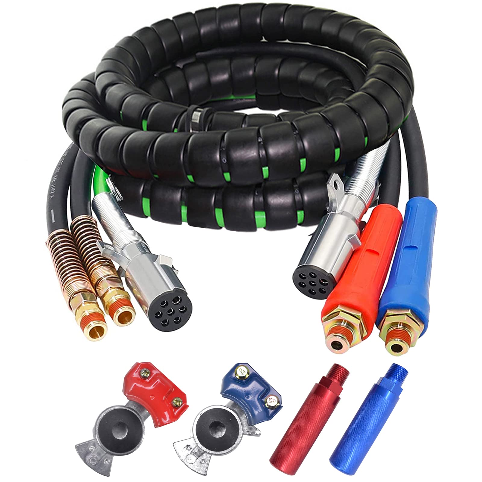 Snapklik.com : 15Ft 3 In 1 ABS Air Power Line Hose Wrap Airline Air ...