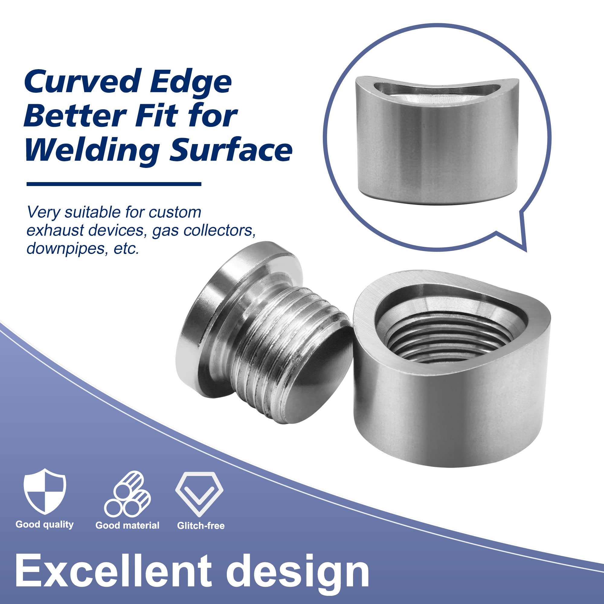 Snapklik.com : Stainless Steel Mounting Bungs And Plugs Adapter M18 X 1 ...