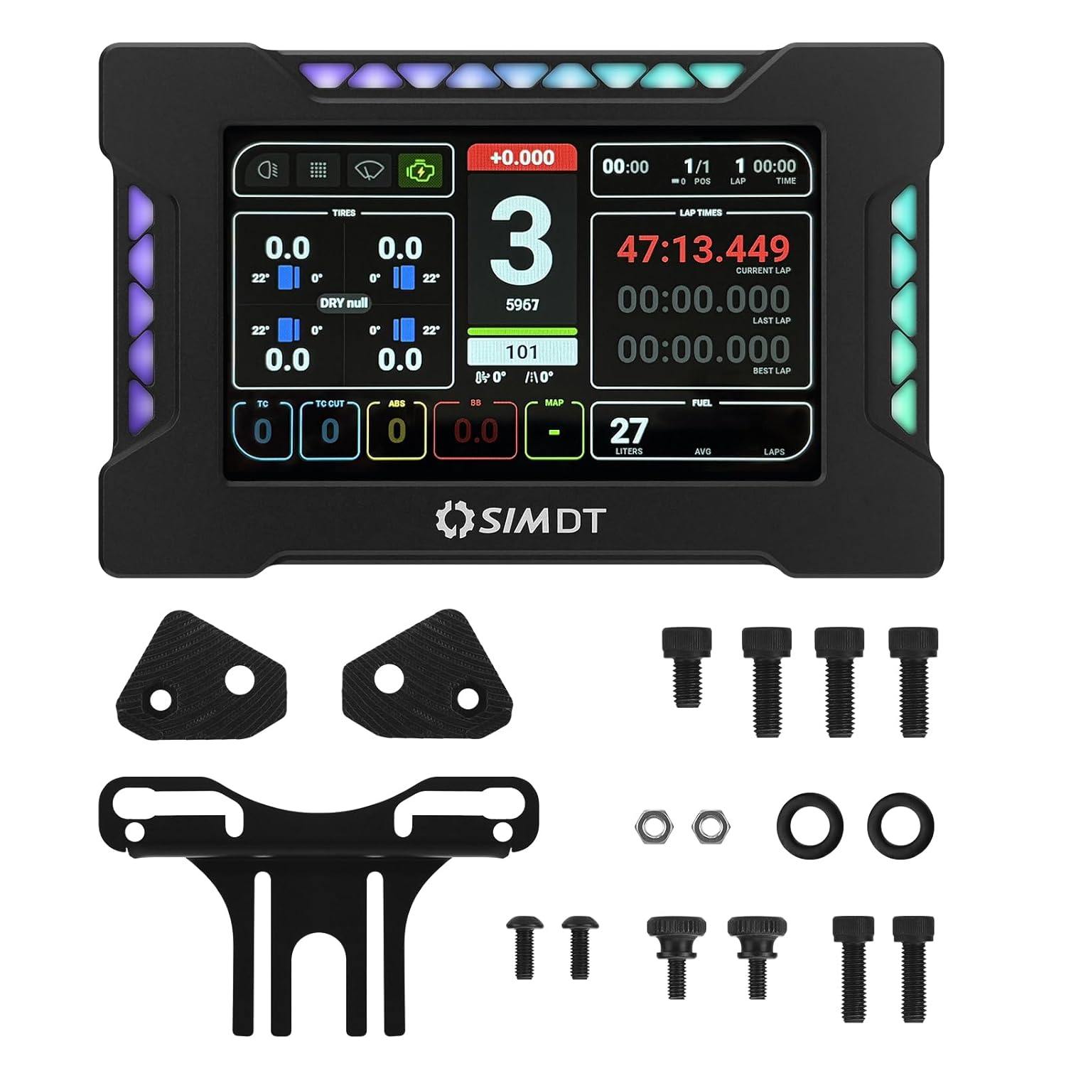 Amazon.com: DB PRO Dashboard Sim Racing Dash Simulator Display 5-inch ...