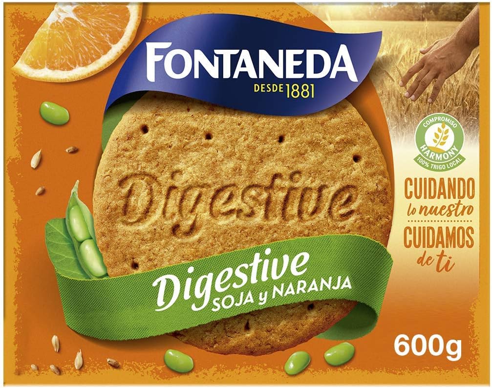 Fontaneda Digestive - Galletas de Cereales con Soja y Fruta - Formato ...