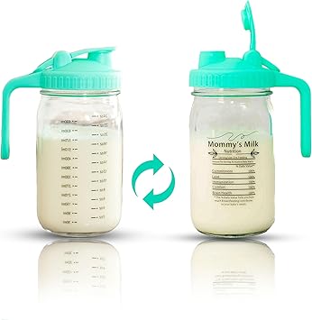 Amazon.com: Breast Milk Pitcher for Breastmilk - 32oz Glass Leakproof ...
