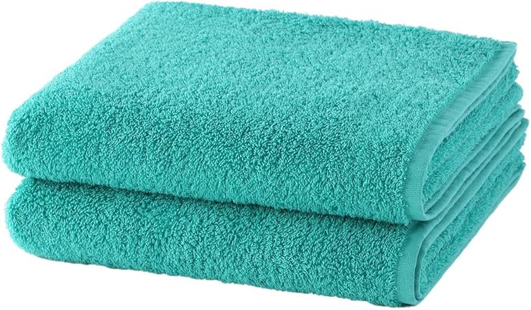 Amazon｜UCHINO よくばりタオル バスタオル 2枚 セット グリーン 10色展開 吸水 速乾 抗菌 防臭 特許取得済 軽量 ふんわり 毛羽落ちしにくい 綿 60cm × 120cm ...