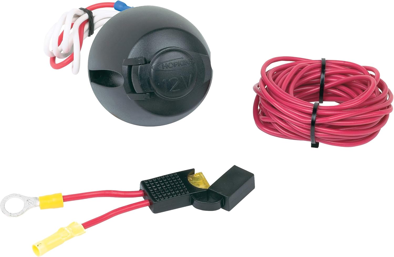 Amazon.com: Hopkins 55115 12 Volt Power Socket with Wire and Fuse ...