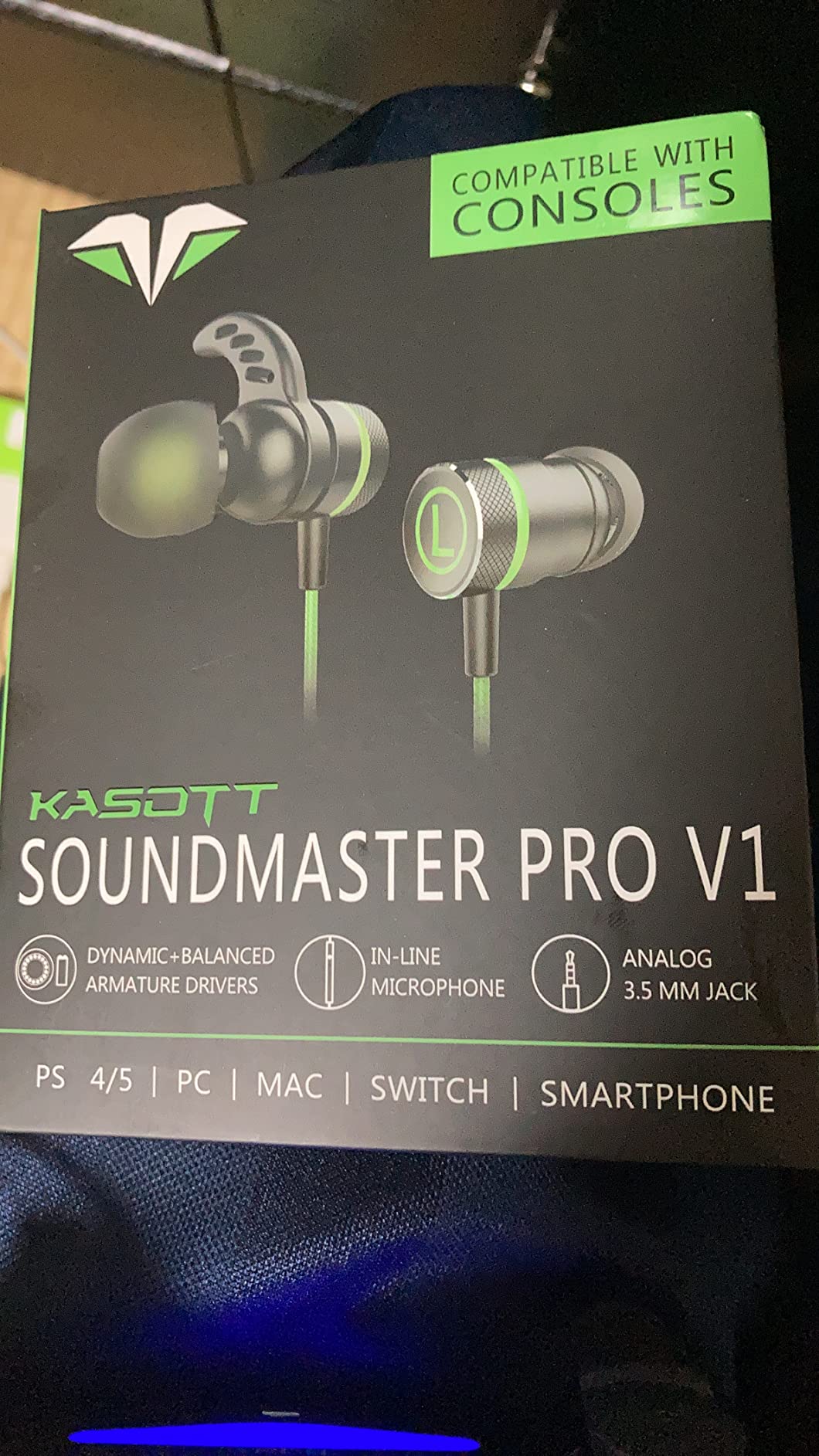 Amazon.co.jp: Soundmaster Pro V1 マイク付きゲーミングイヤホン【マイクミュート機能 】低音重視 イヤフォン ...