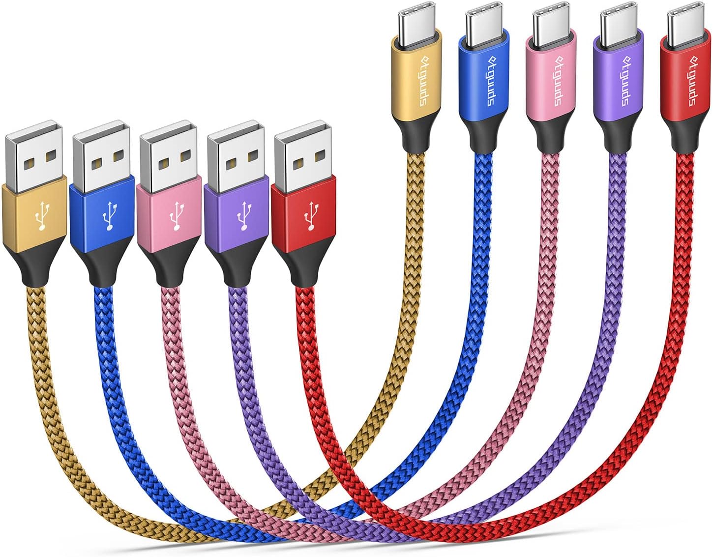 Amazon.com: JXMOX Short USB C Cable (1ft 3-Pack), USB Type C Cable Fast ...