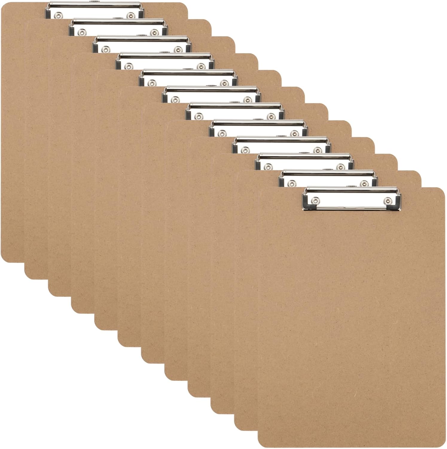 DAKFOOK 12 Pack A5 Wooden Clipboard, 22.5 x 14.8cm Hardboard Clipboards ...
