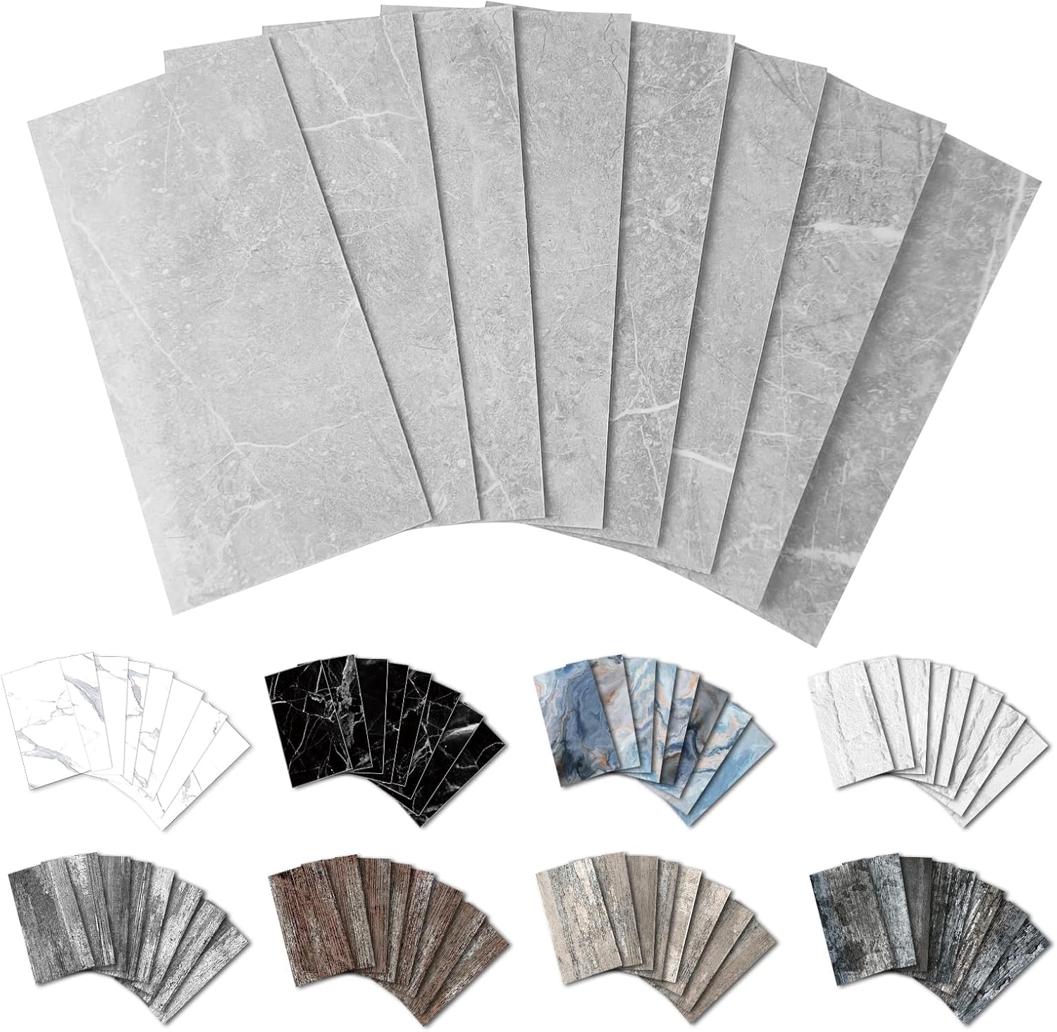 URCOLOR 32-Piece Peel and Stick Backsplash Wall Tile, 4"x 8" PVC Glossy ...