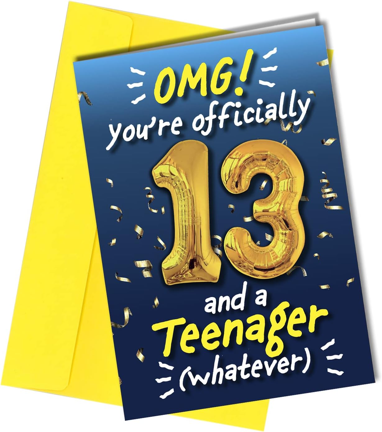 Piccadilly Greetings Juvenile Birthday Card Age 13 - 7 x 5 inches,brown ...