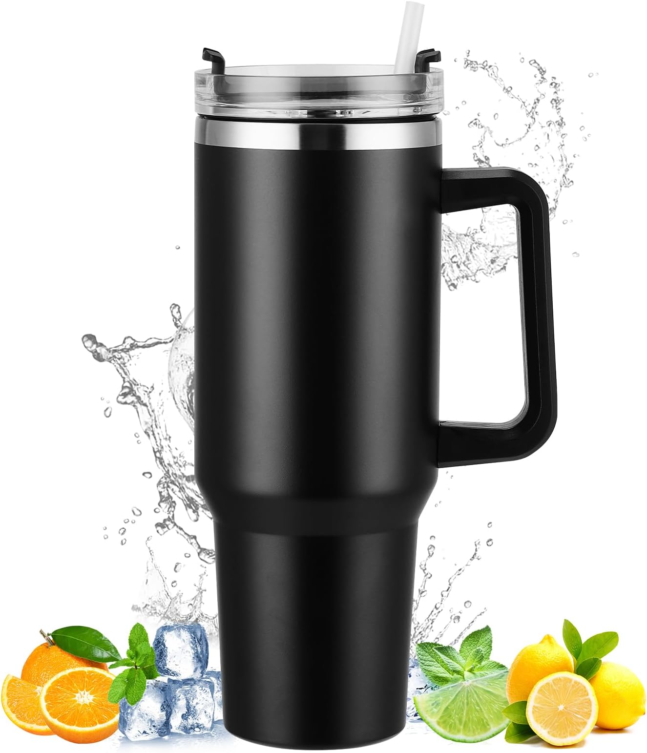 40OZ Vaso Térmico de Acero Inoxidable, Easytao Taza Termica Frio y Caliente para Cafe con Tapa y ...