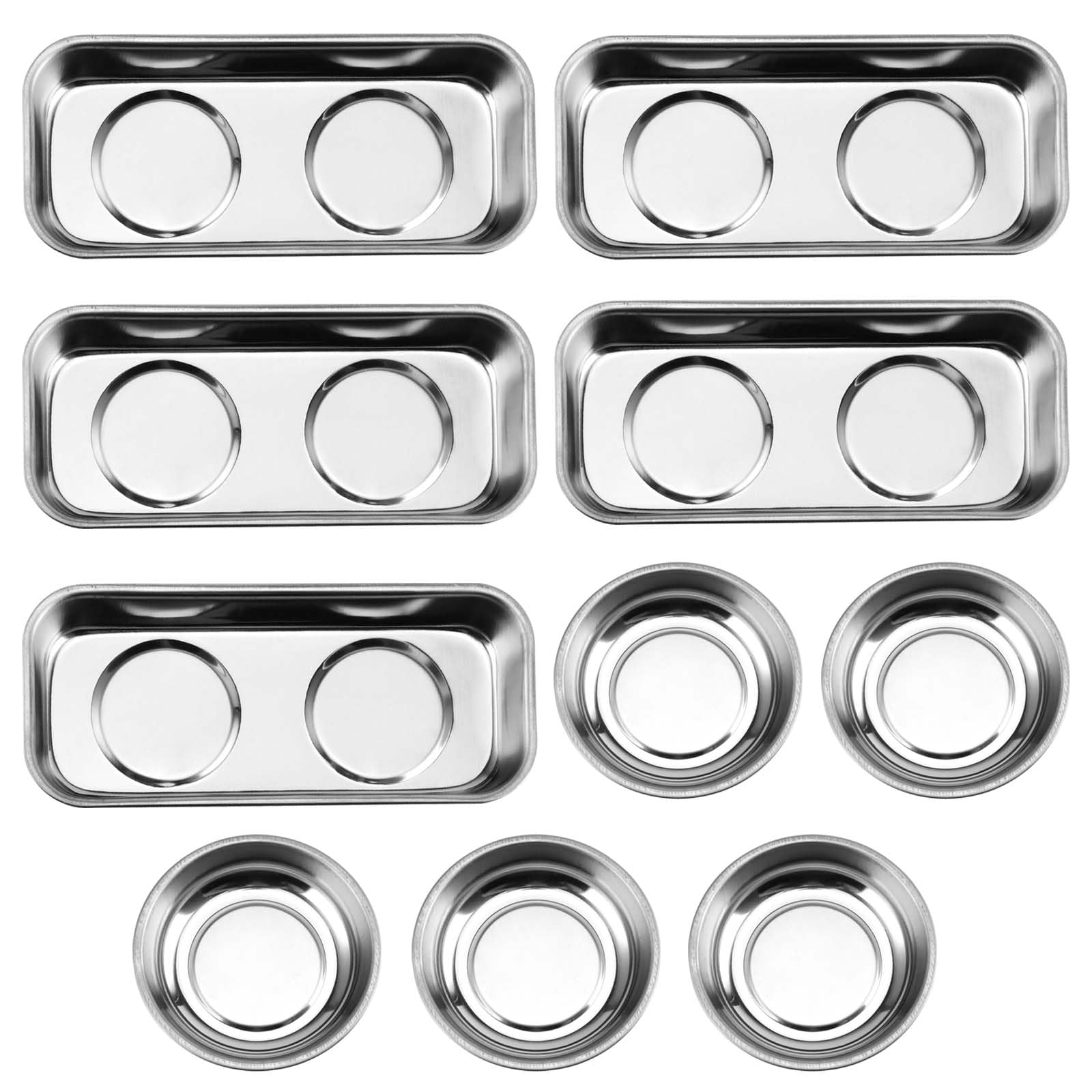 Amazon.com: SINJEUN 10 Pieces Rectangle Magnetic Part Tray, 2 Sizs ...