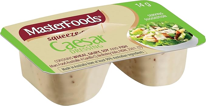 MasterFoods Caesar Salad Dressing 14 g Squeeze On Packets (Pack of 100 ...