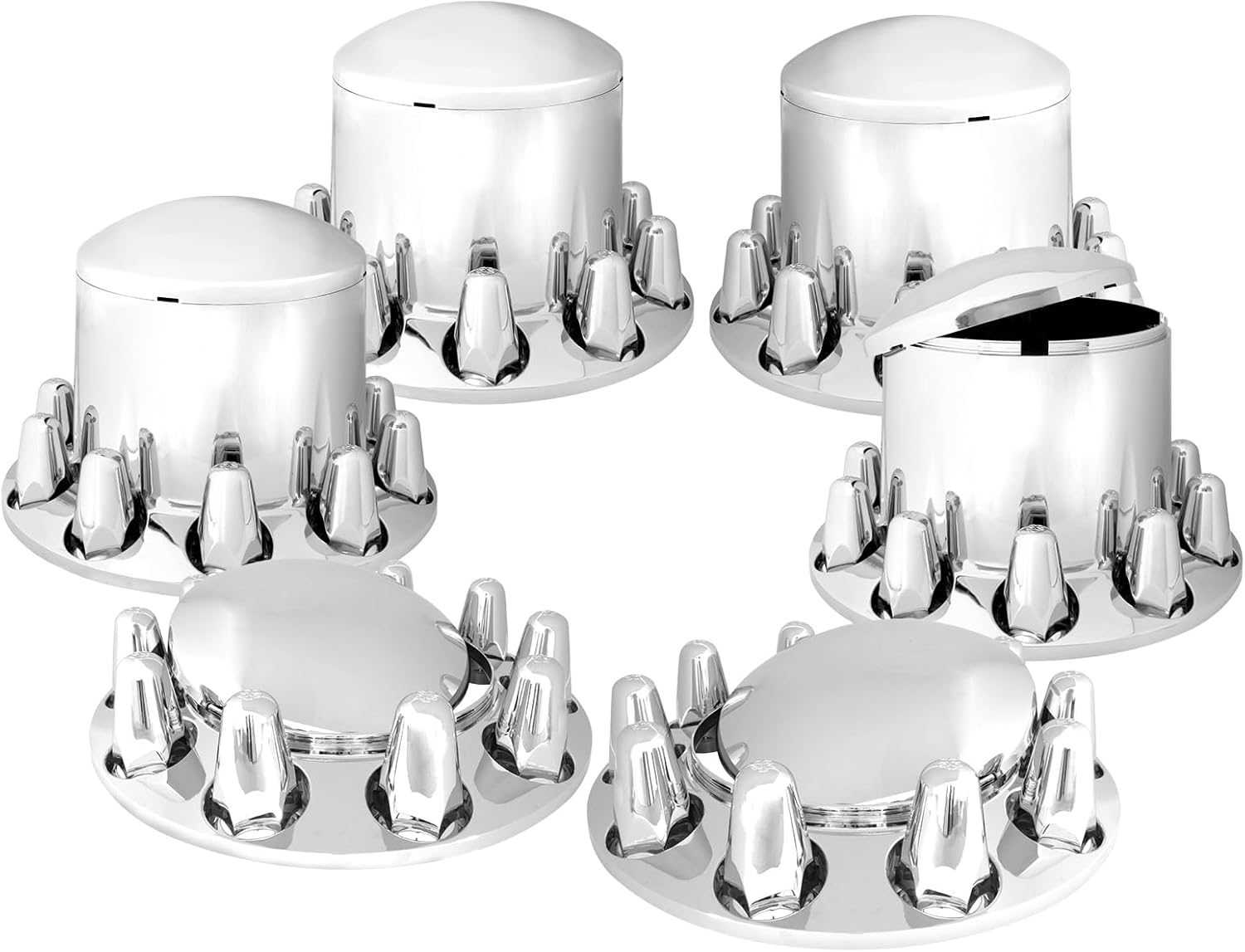 GG Grand General 40234 Chrome Plastic Complete ABS Axle Set (2 Front ...
