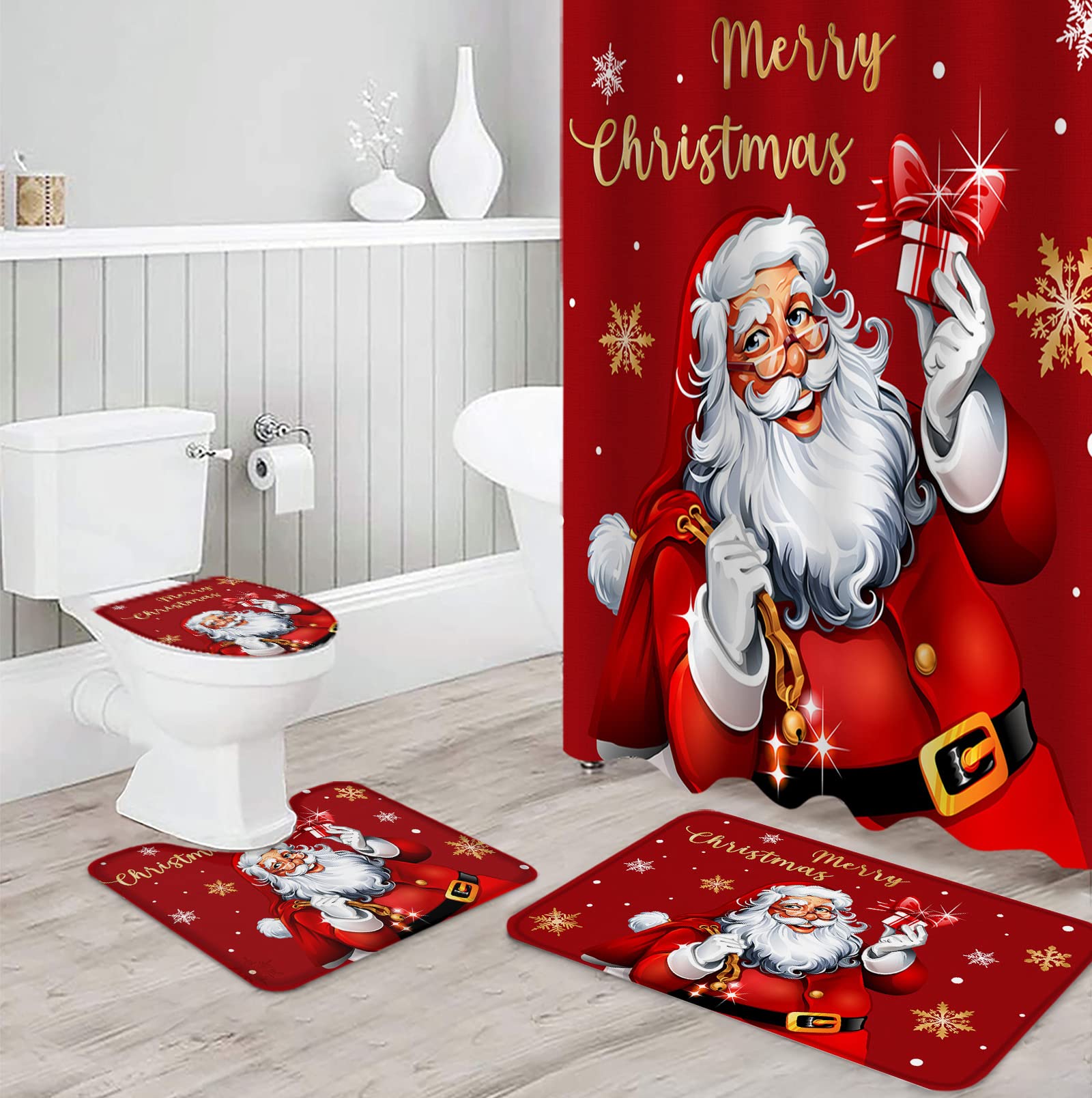 Santa Claus Bathroom Set Buy Farmhouse Christmas Bathroom Decor Set At
