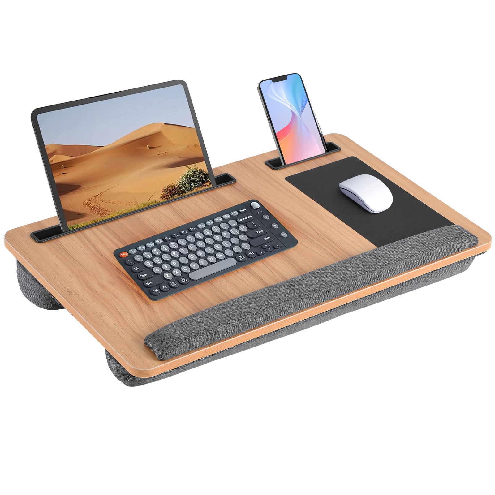 Lap Table - Fits up to 17.3 in Lap Desk, Built in Mouse Pad & Wrist Pad ...