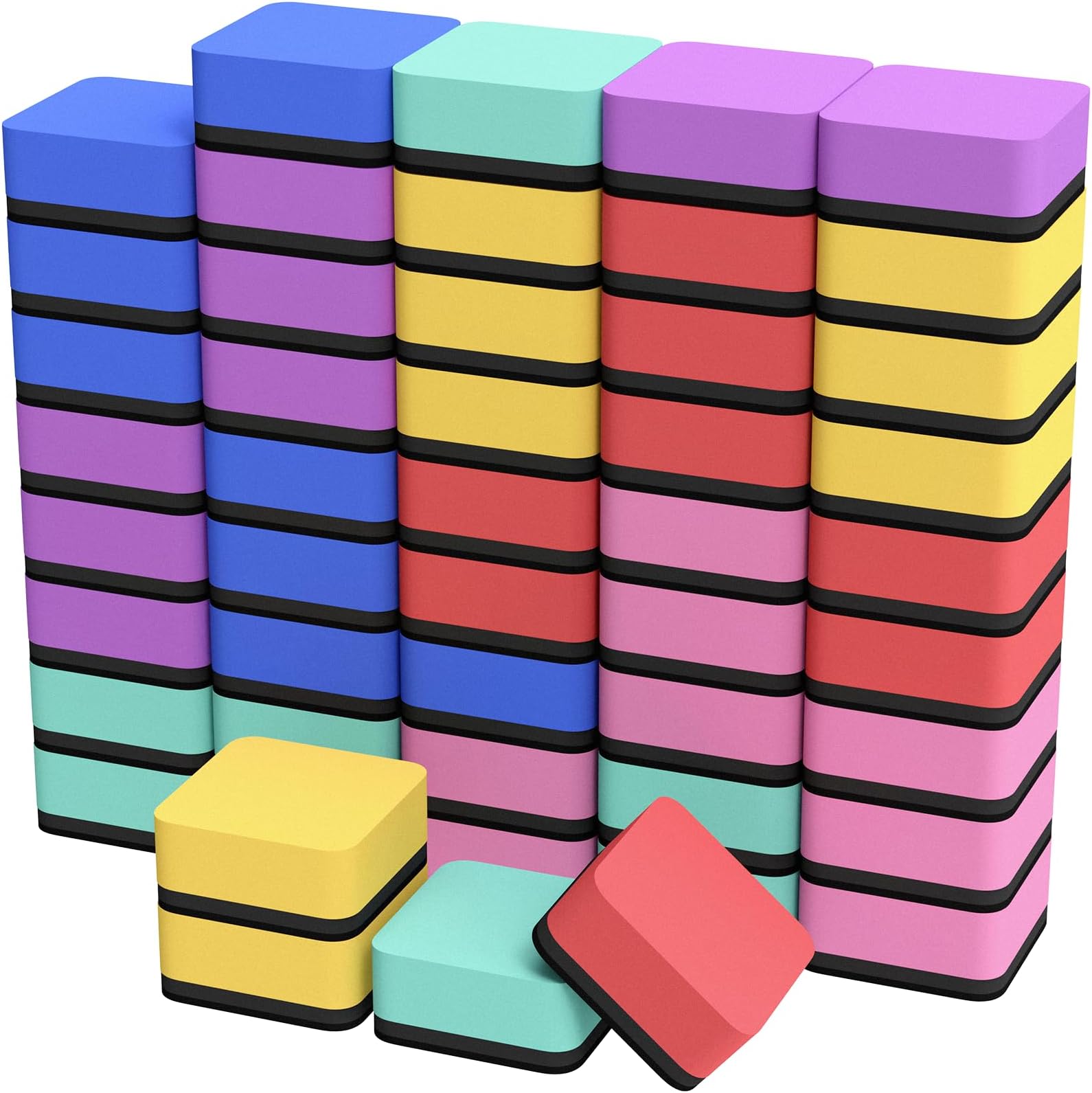Amazon.com : Juvale 24 Pack Magnetic Mini Dry Erase Board Erasers for ...