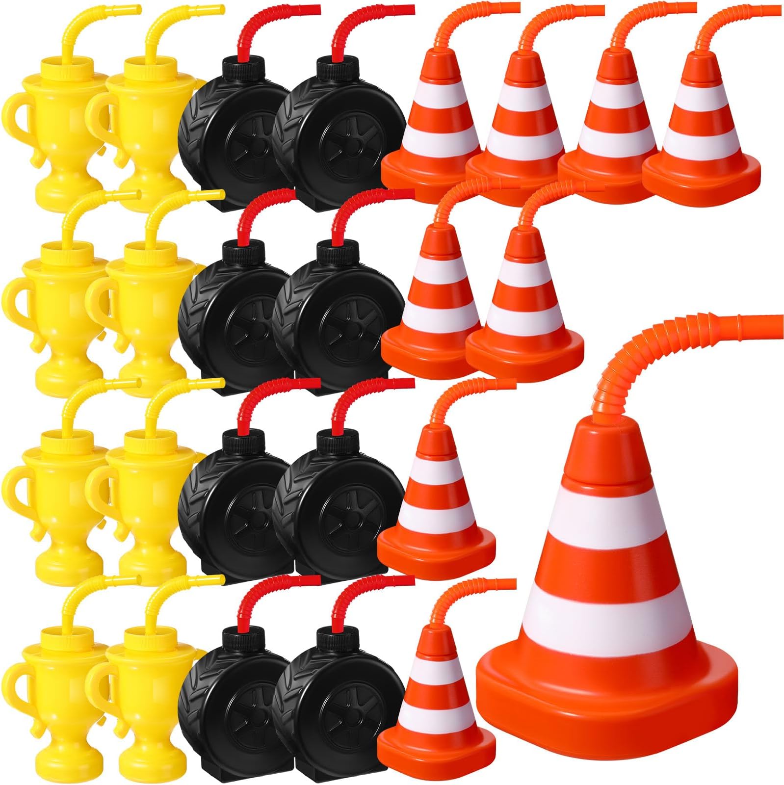 Amazon.com: Sawysine 24 Pack Construction Truck Cups Set Truck ...