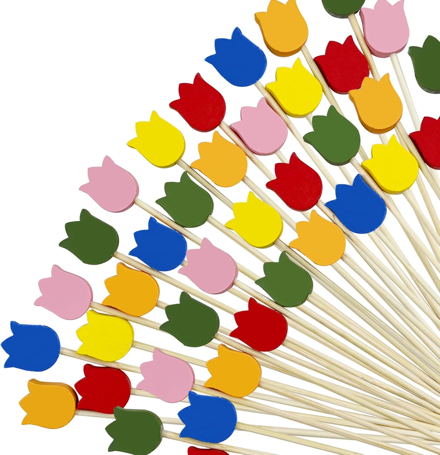 Amazon.com | 200Pcs Tulip Cocktail Picks, 4.7 Inch Fancy Cocktail ...