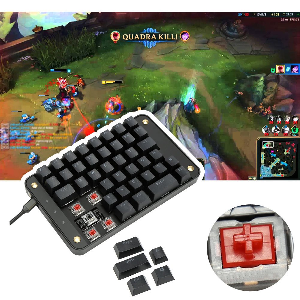 Buy Koolertron Gateron Red Switches Programmable Gaming Keypad ...