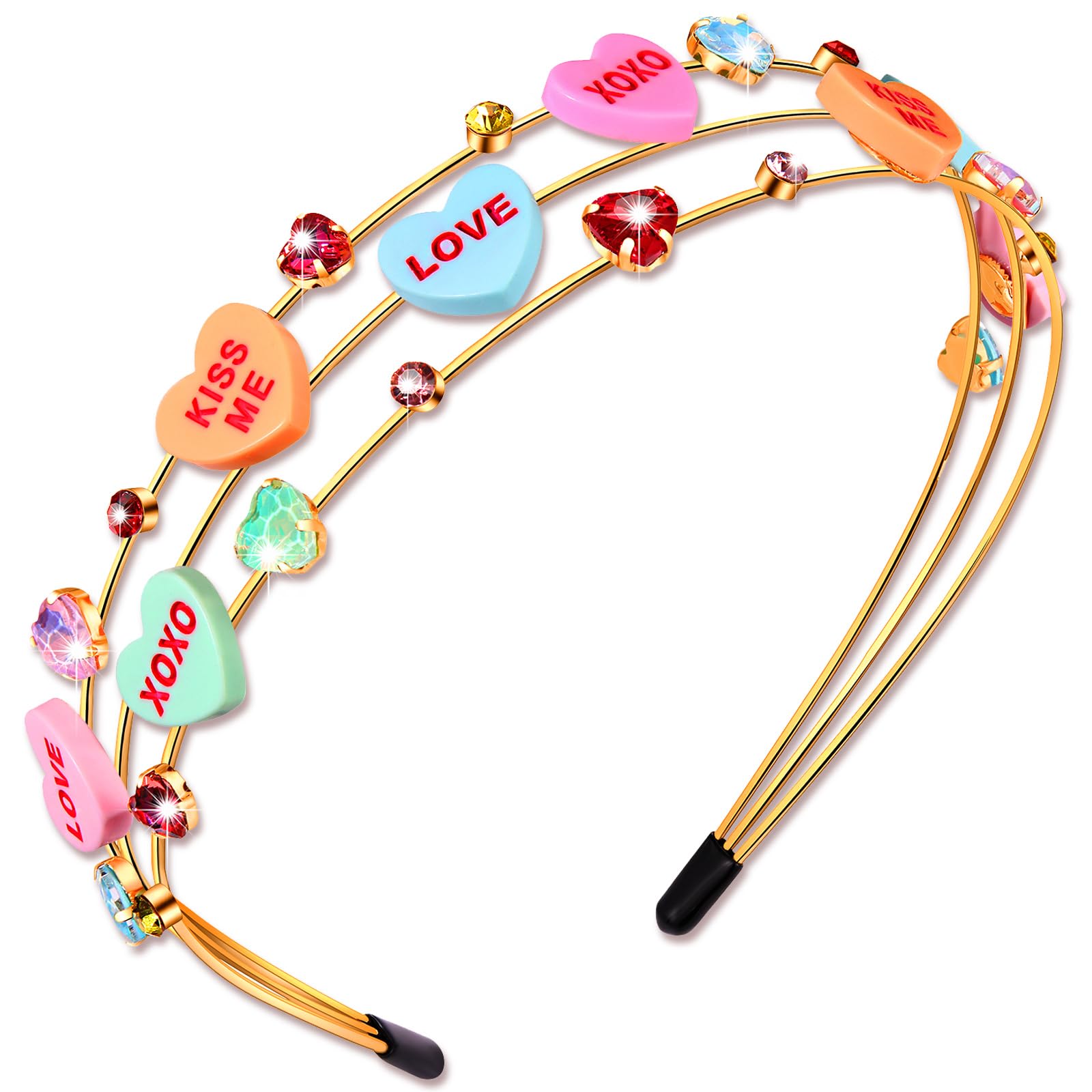 Amazon.com : NVENF Valentine’s Day Headbands for Women Conversation ...