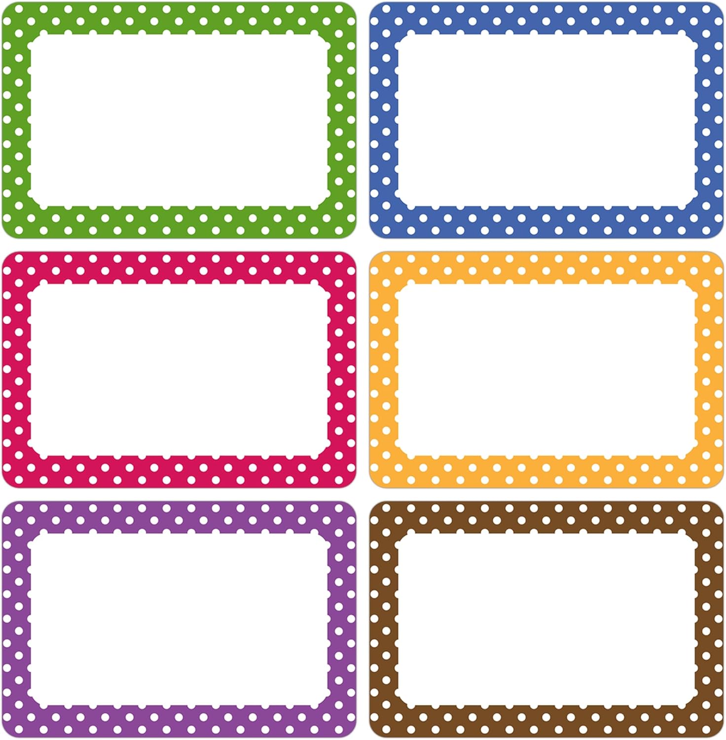 Amazon.com : Wonmon 180 PCS Colorful Dot Name Tags Stickers, Self ...