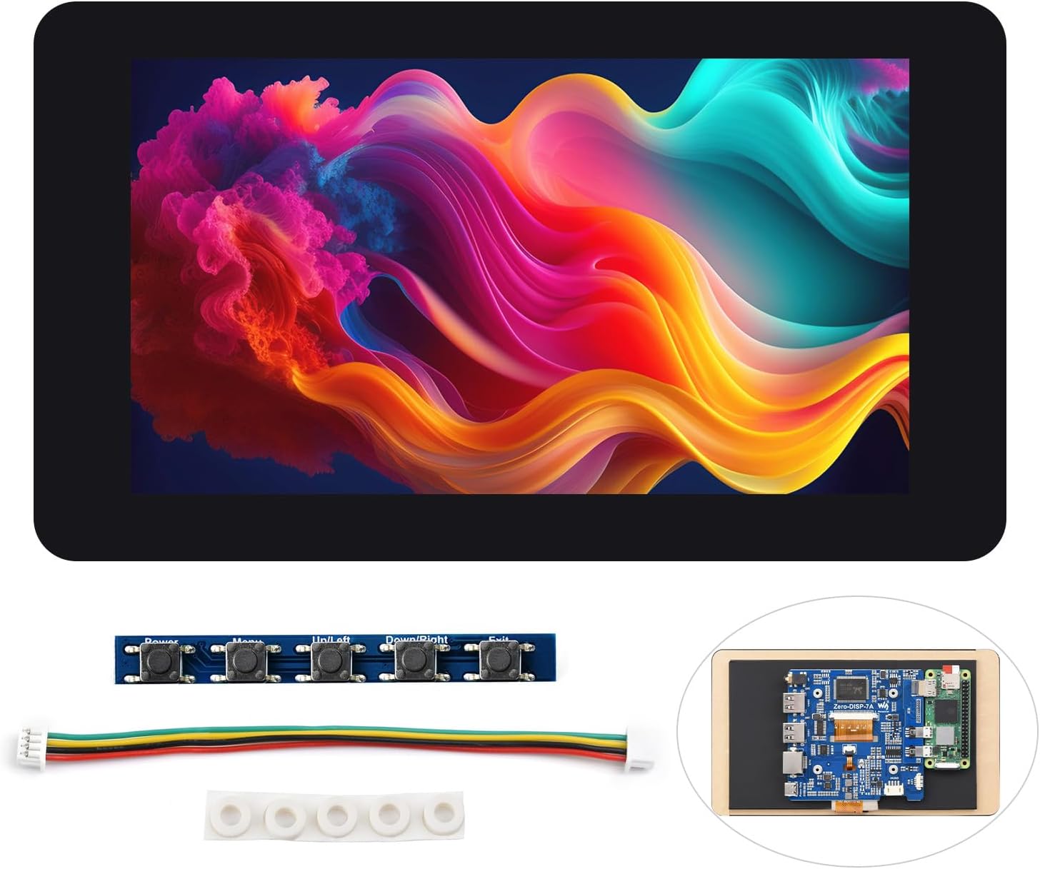 Amazon.com: waveshare 7″ Touch Display Kit Compatible with Raspberry Pi Zero, with IPS Display ...