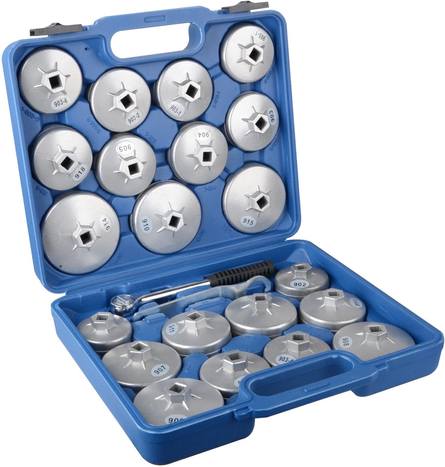 23Pcs Cap Type Oil Filter Wrench Set Automotive Removal Socket Tool Kit ...