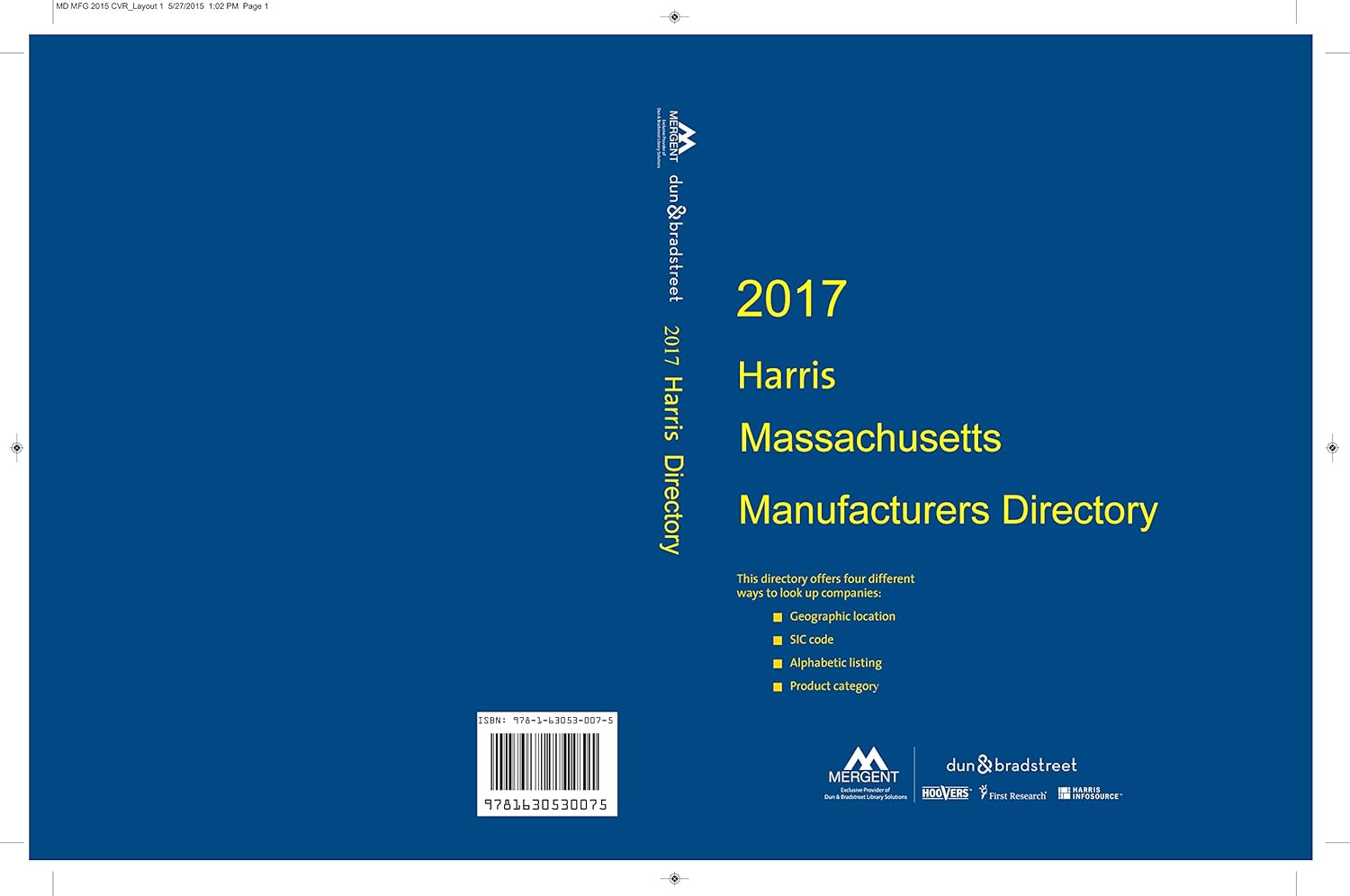 Harris Massachusetts Manufacturers Directory 2017 (Harris ...