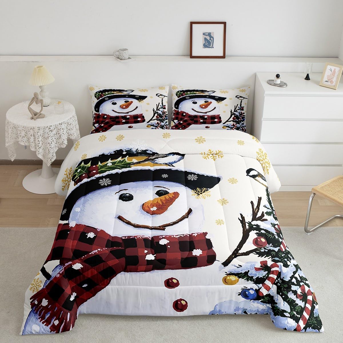 Amazon.com: Feelyou Kids Christmas Theme Decorations Bedding Set Xmas ...