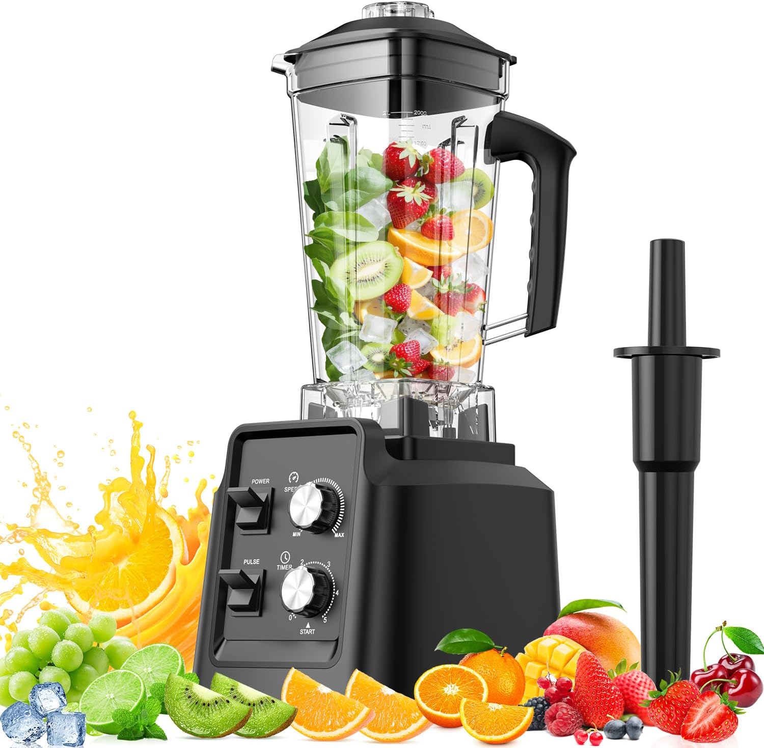 Amazon.com: Aeitto Blender, Blenders for Kitchen with 1500-Watt Motor ...