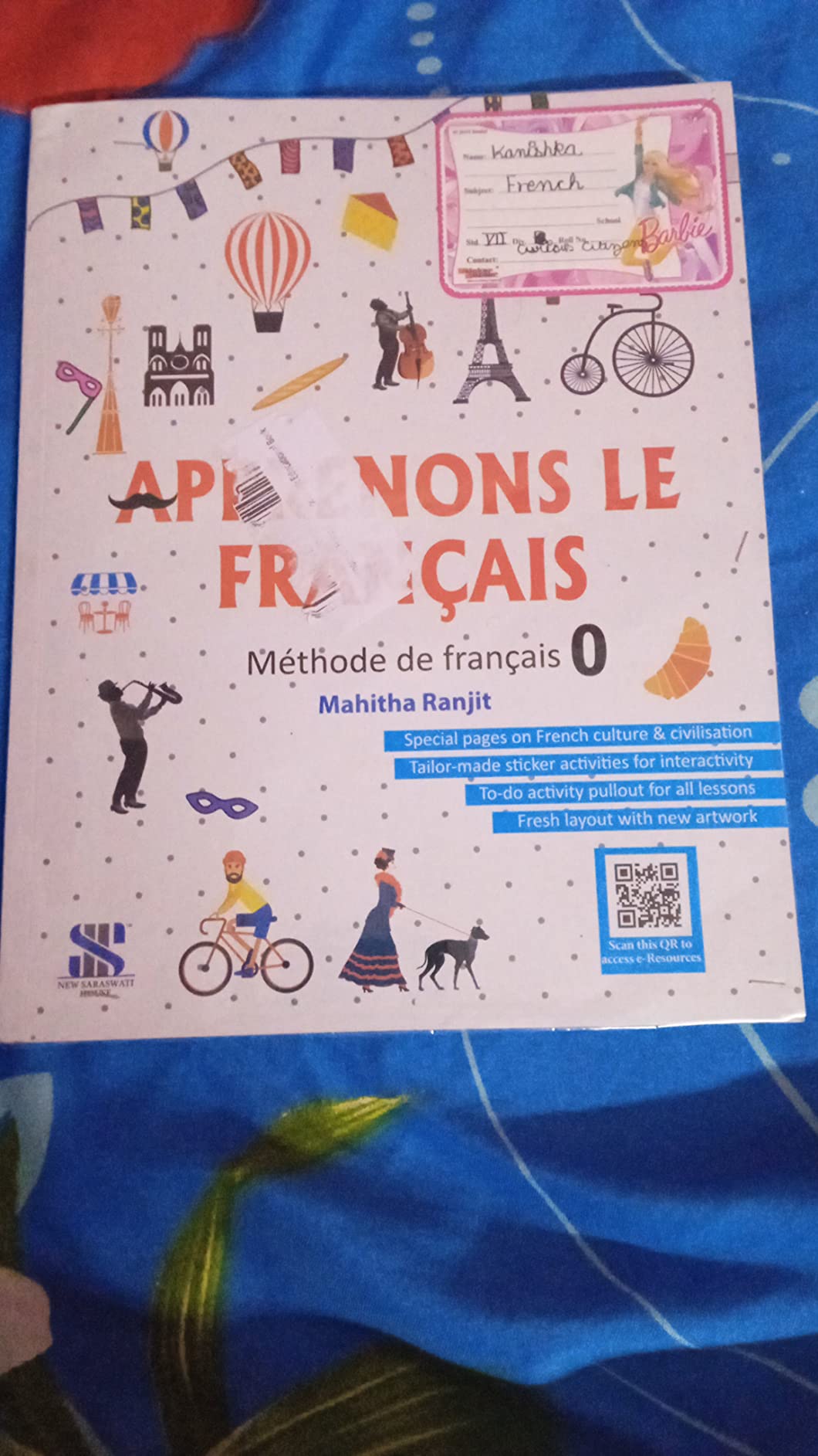 Apprenons Le Francais French Textbook 00: Educational Book : Mahitha ...
