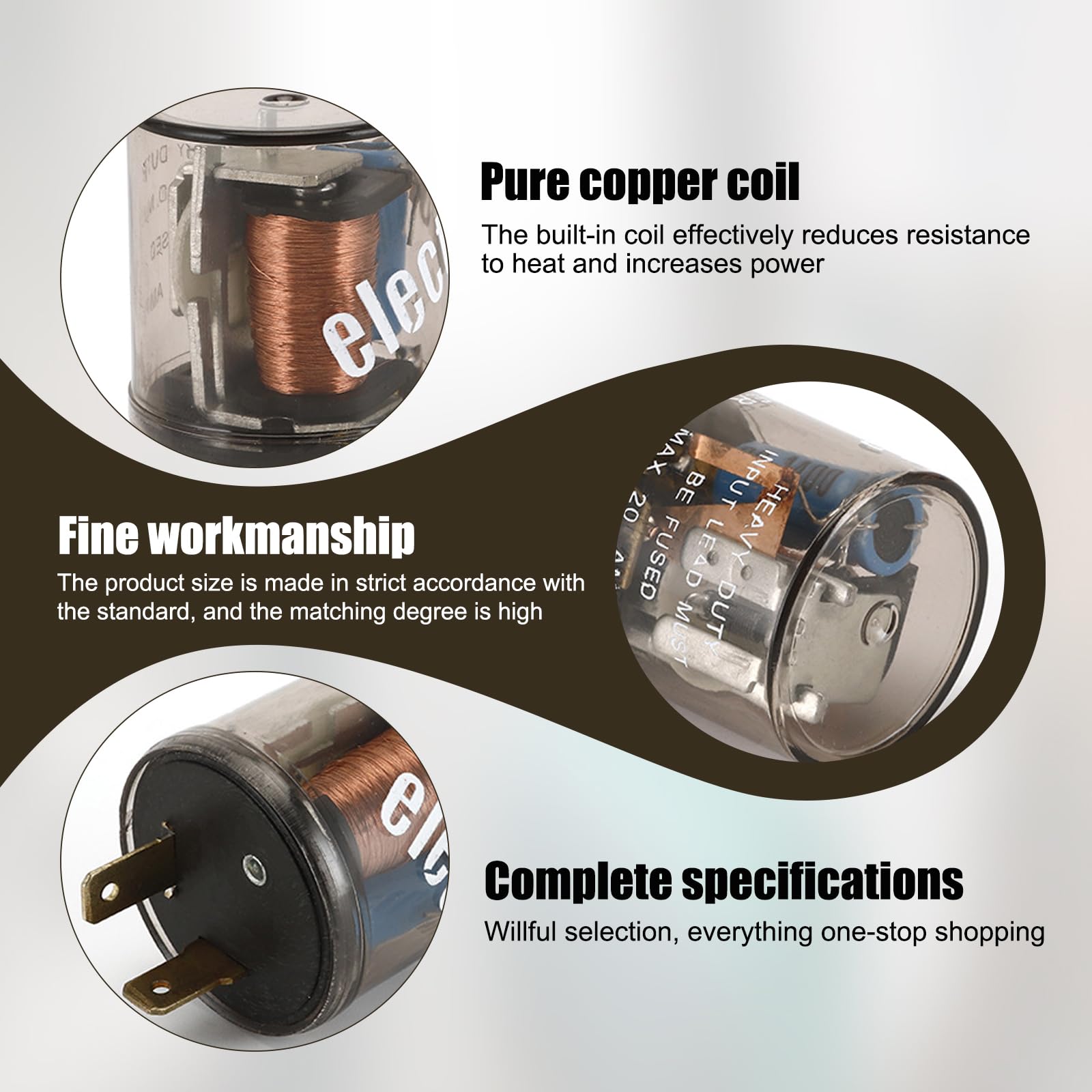 Snapklik.com : 12V 2 Pin 20A LED Turn Signal Flasher, Waterproof Metal ...