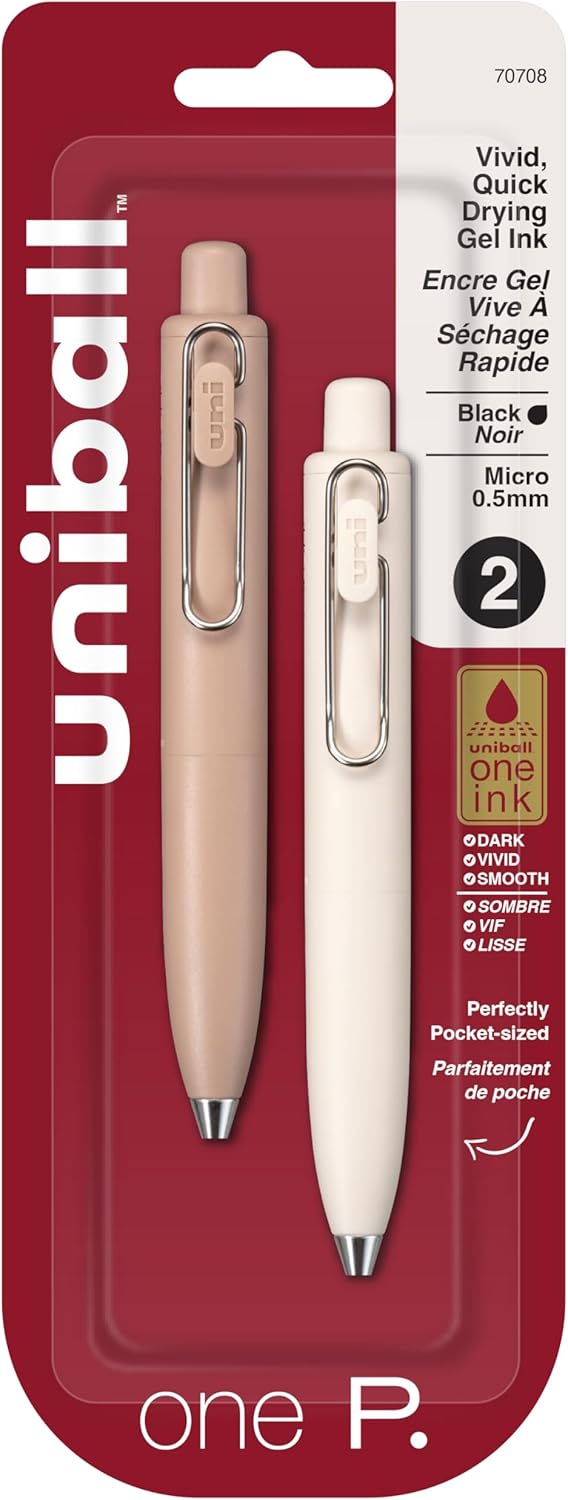 uni one P Retractable Gel Pens, Micro Point (0.5mm), Coffee, Yogurt ...