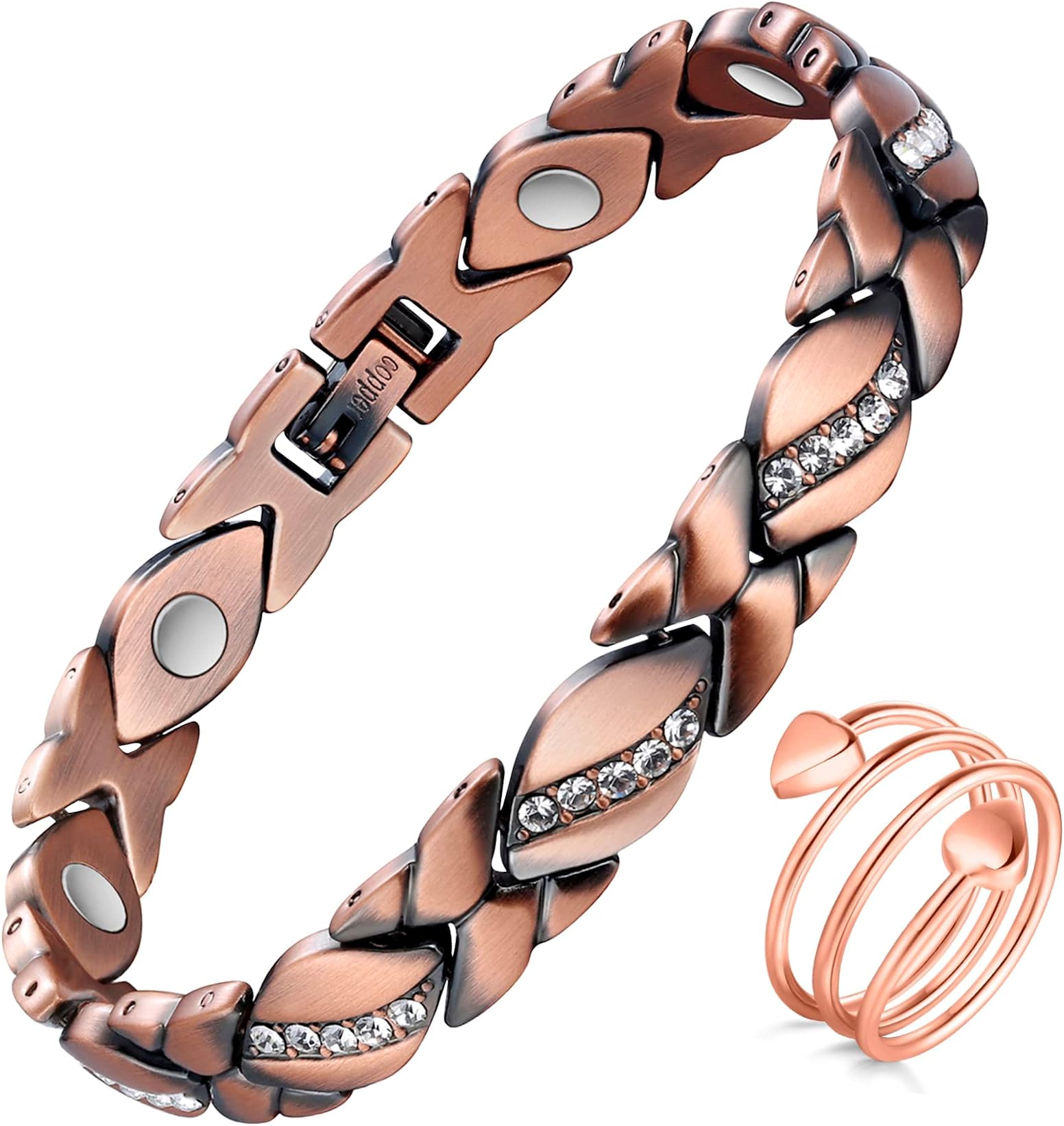 Amazon.com: Jecanori Pure Copper Bracelets for Women,Ultra Magnetic ...