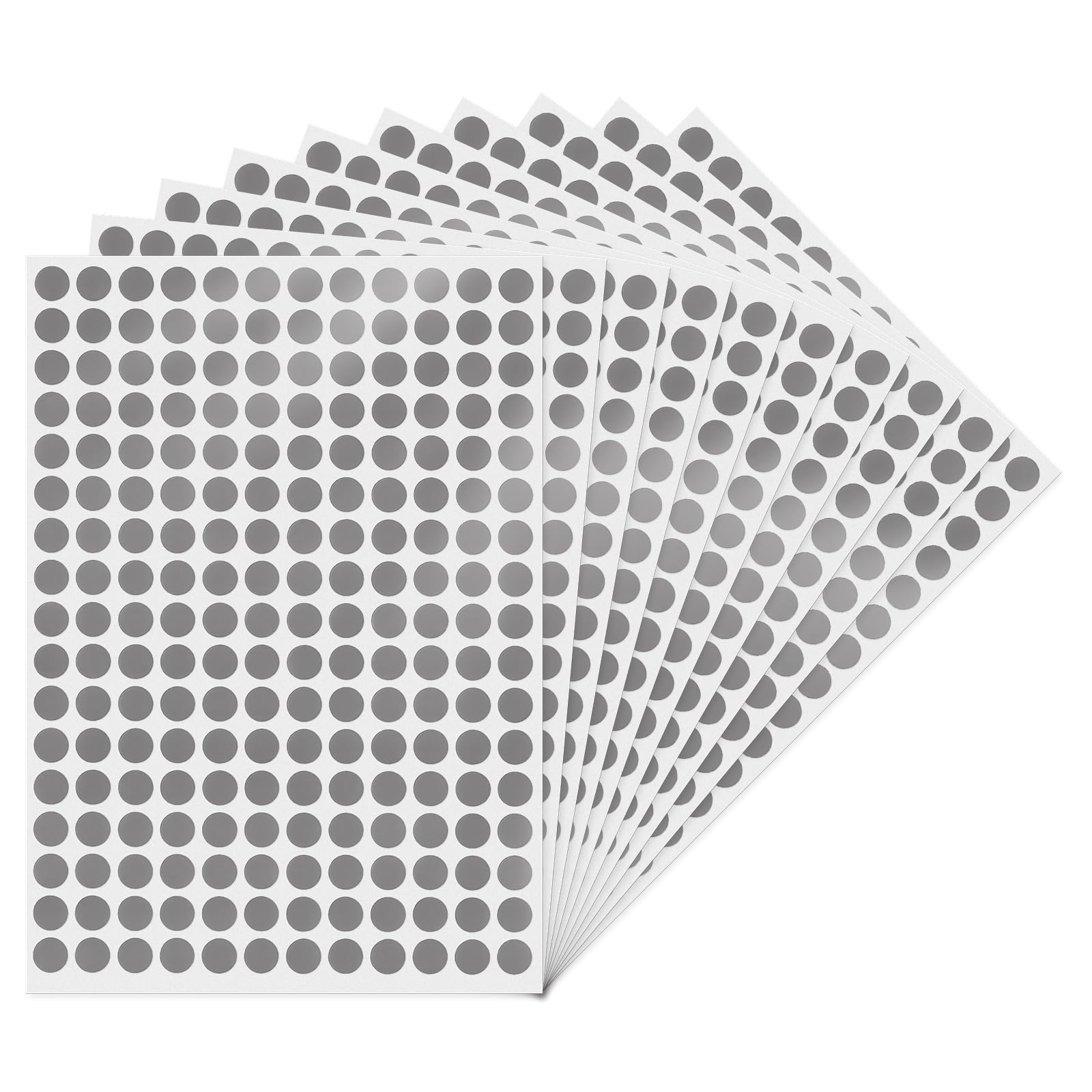 YIKIADA Grey 10 mm Round Stickers Self-Adhesive Circle Labels Color ...