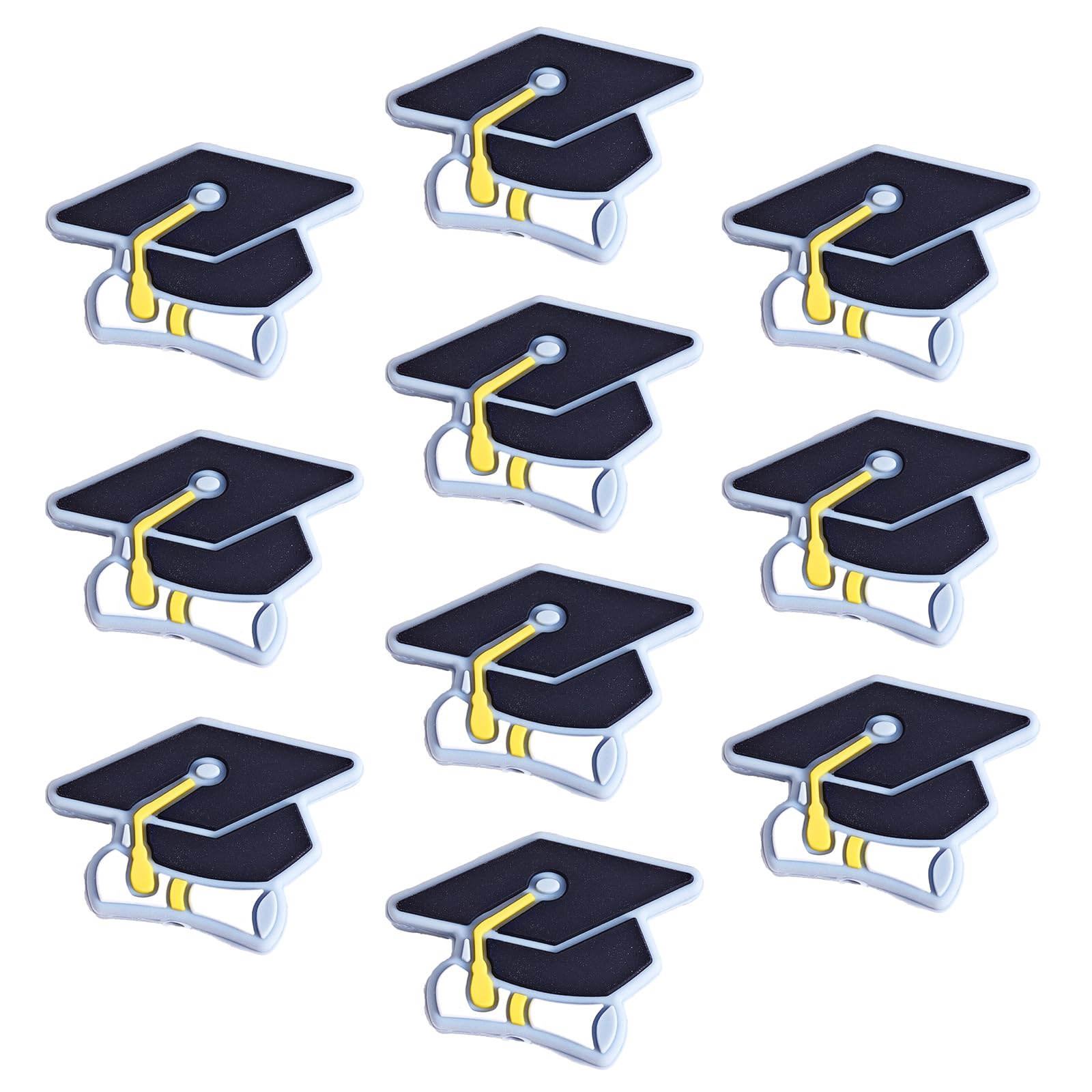 Amazon.com: WEWAYSMILE 10 Piece Graduation Silicone Beads Cute Silicone ...