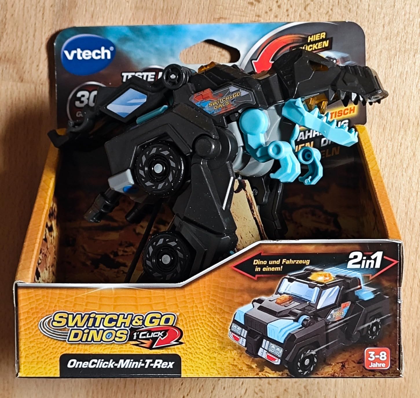 VTech Switch & Go Dinos - OneClick-Mini-T-Rex – 2in1 Dino-Auto ...