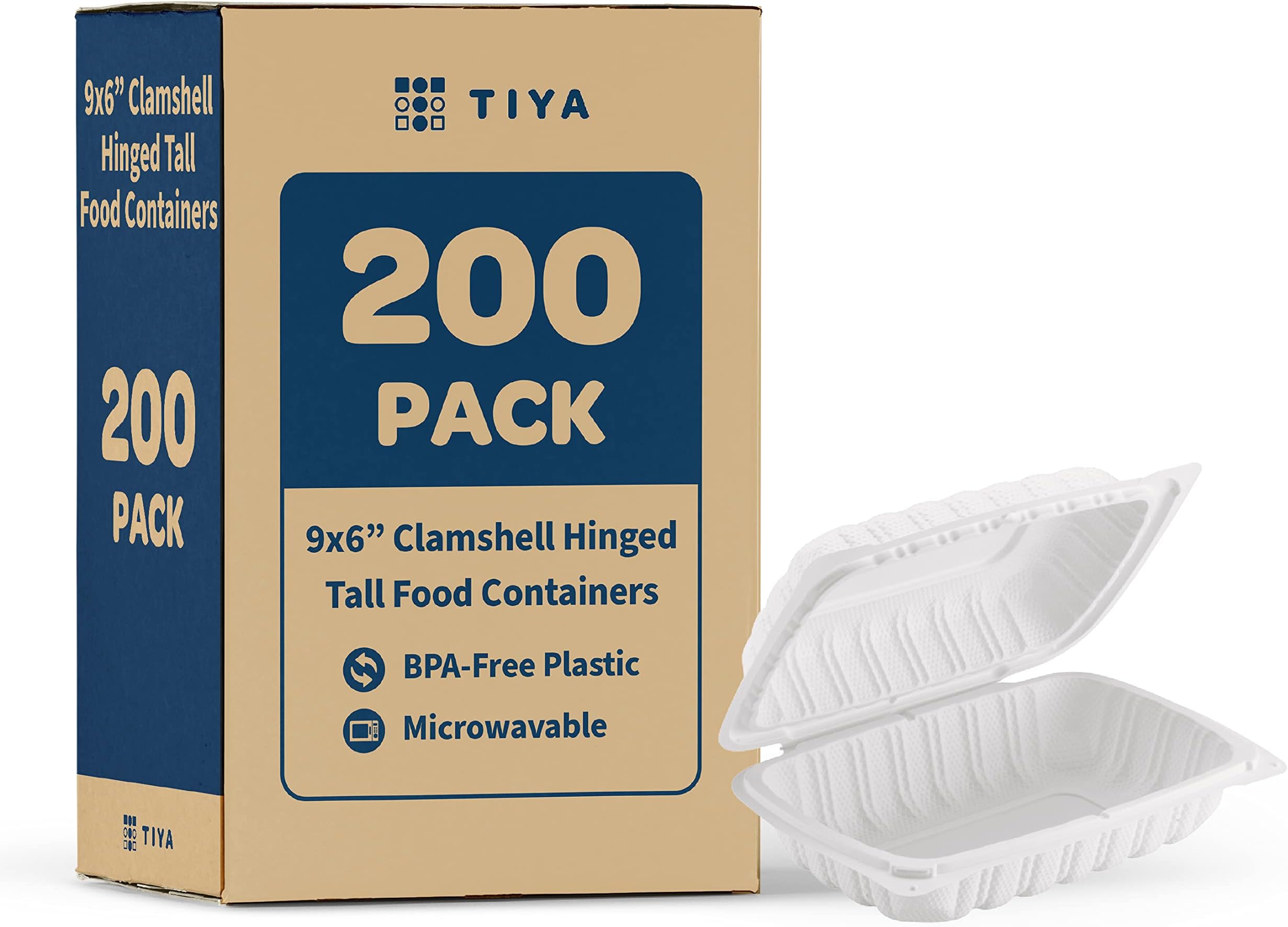 Amazon.com: Haomian 100 Pcs 5x5 Inch Clamshell Take Out Tray Take Out ...