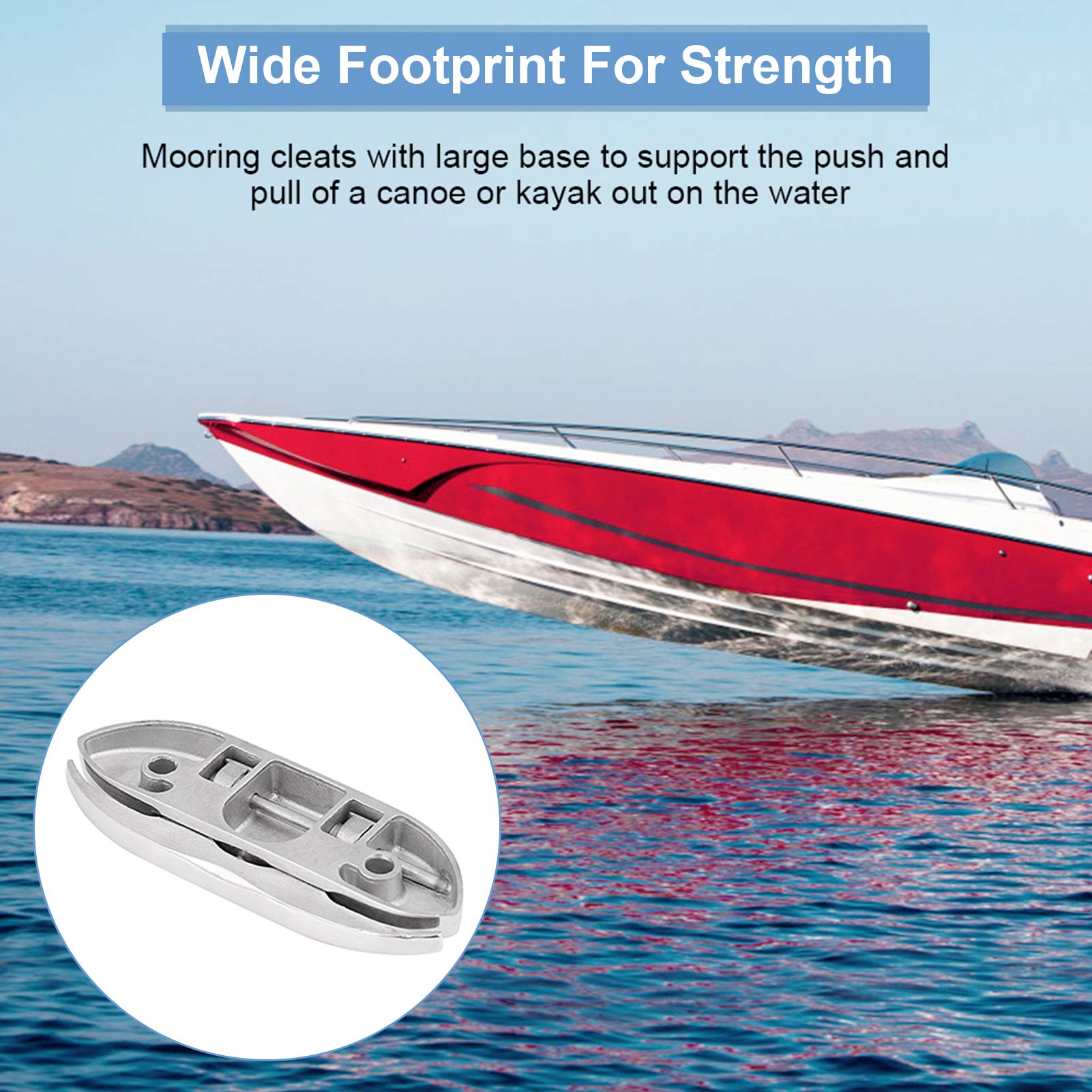 Folding Boat Cleat Yosoo Folding Boat Anchor Cleat - 4.5 Inch Stainless ...