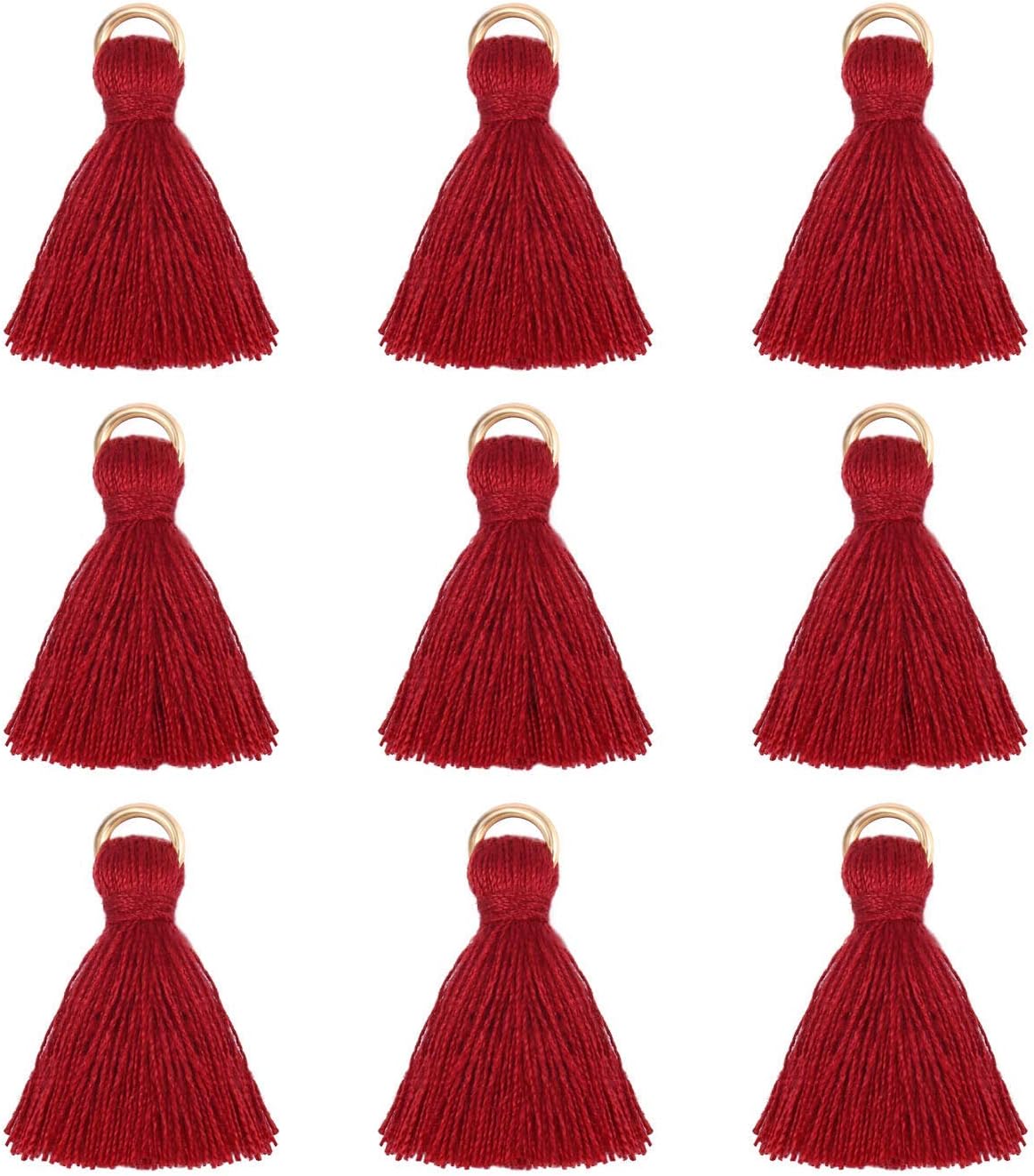 Amazon.com: Wholesale Mini Dark Red Tassel Charms Soft Handmade Tassels ...