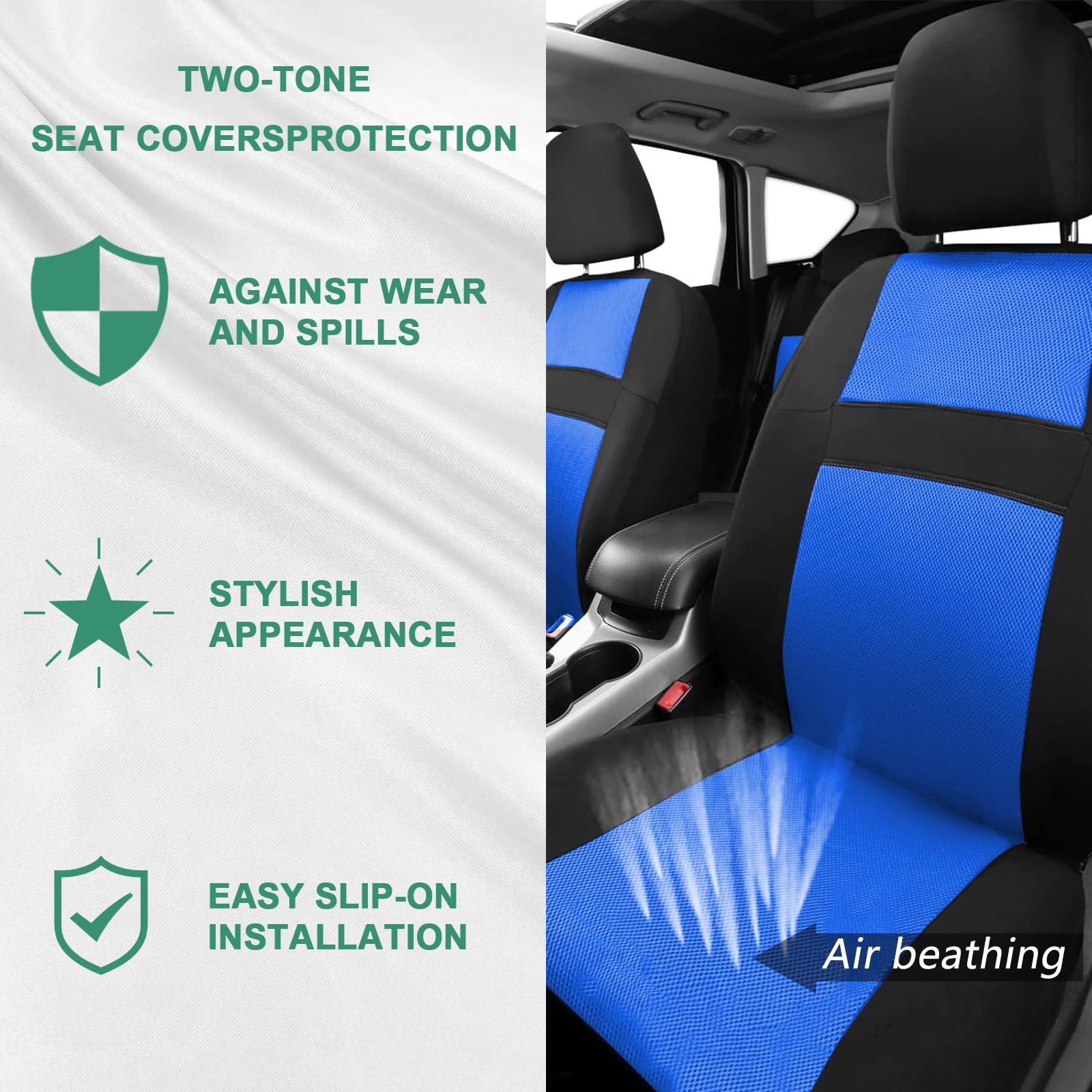Snapklik.com : JINGSEN Car Seat Cover Full Set For Women