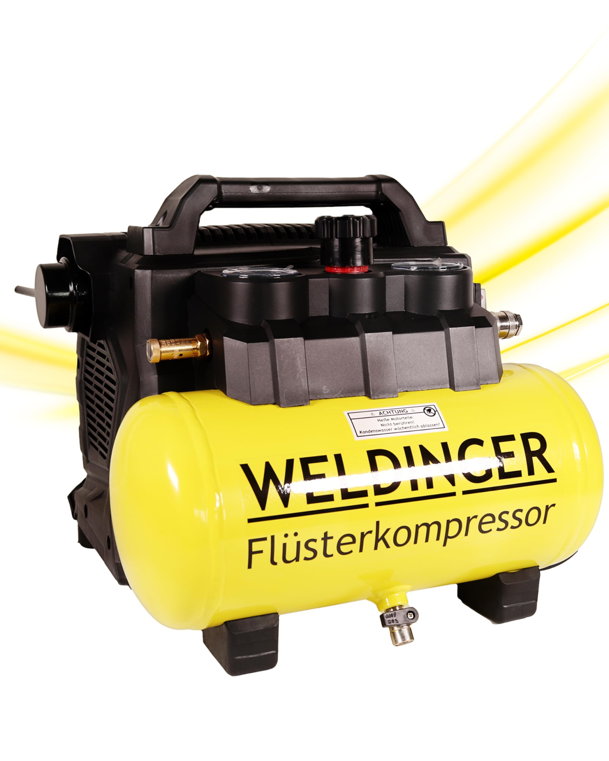 WELDINGER Flüster Kompressor FK 135 pocket ölfrei 1100 W Luftabgabe 135 ...
