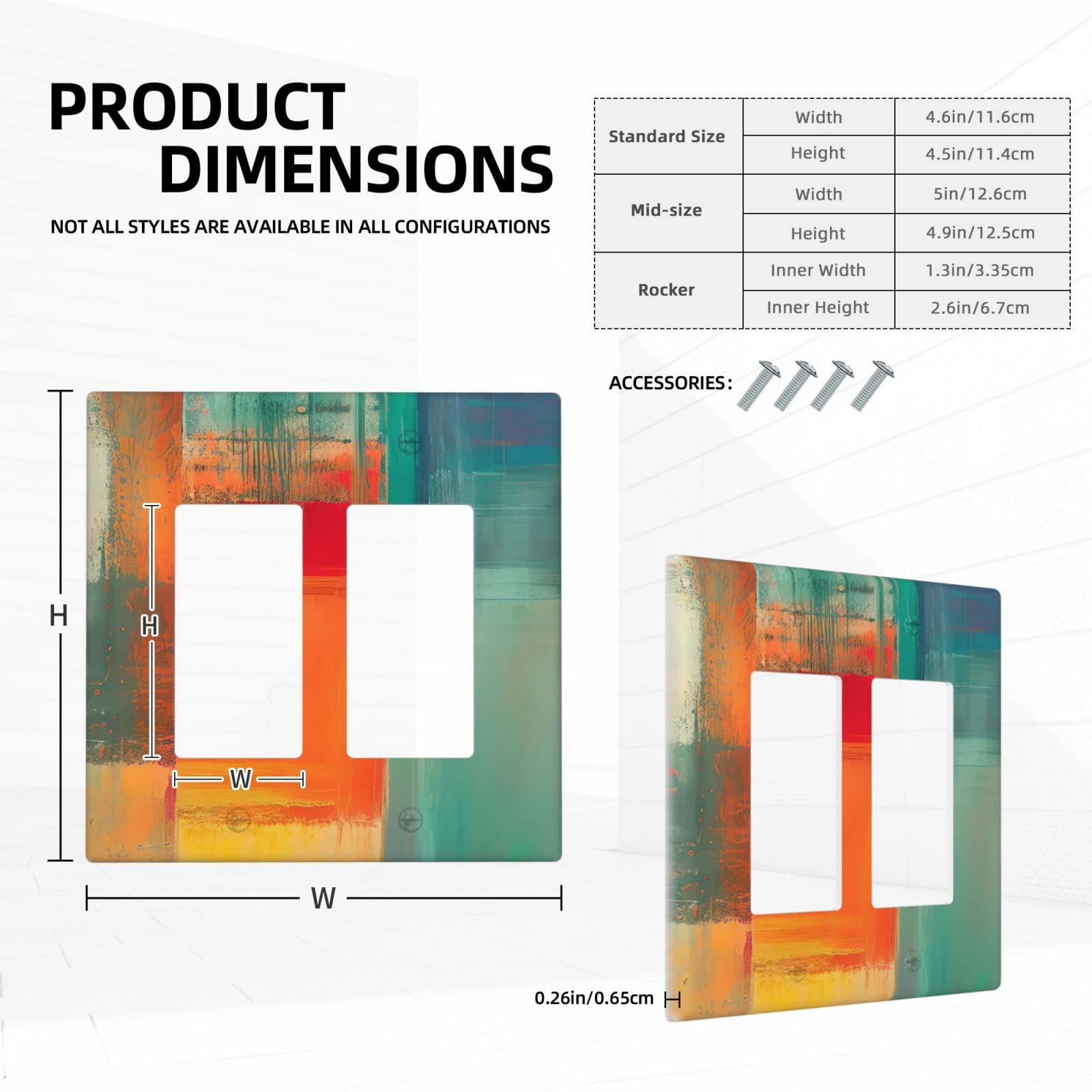 Snapklik.com : Abstract Color Light Switch Cover Plate Decorative 2 ...