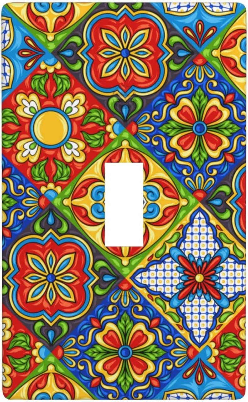 Mexican Talavera Ceramic Tile1 Outlet Covers Wall Plate Light Switch ...