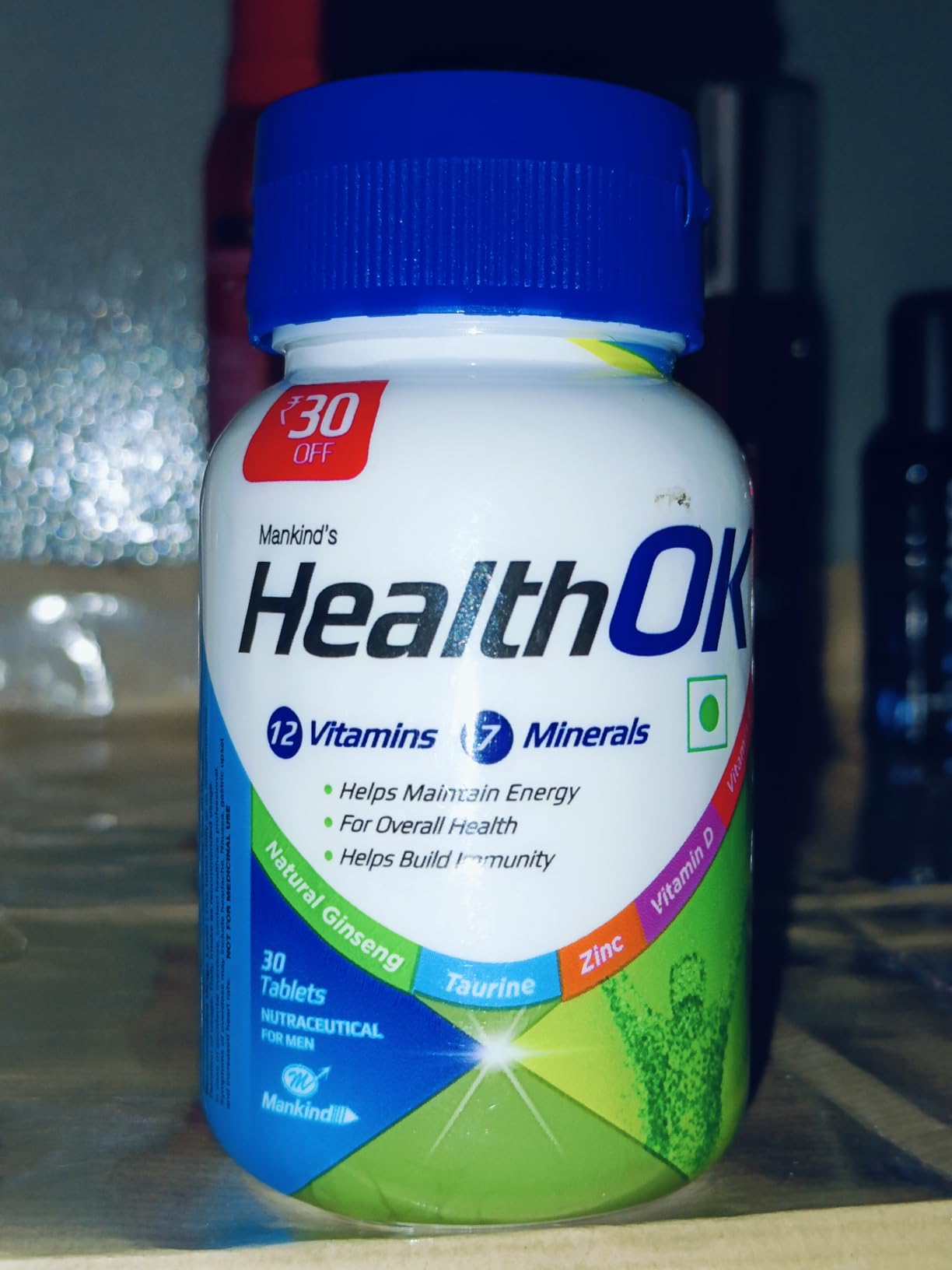 Mankind's Health OK Multivitamin With Natural Ginseng, Taurine Power ...