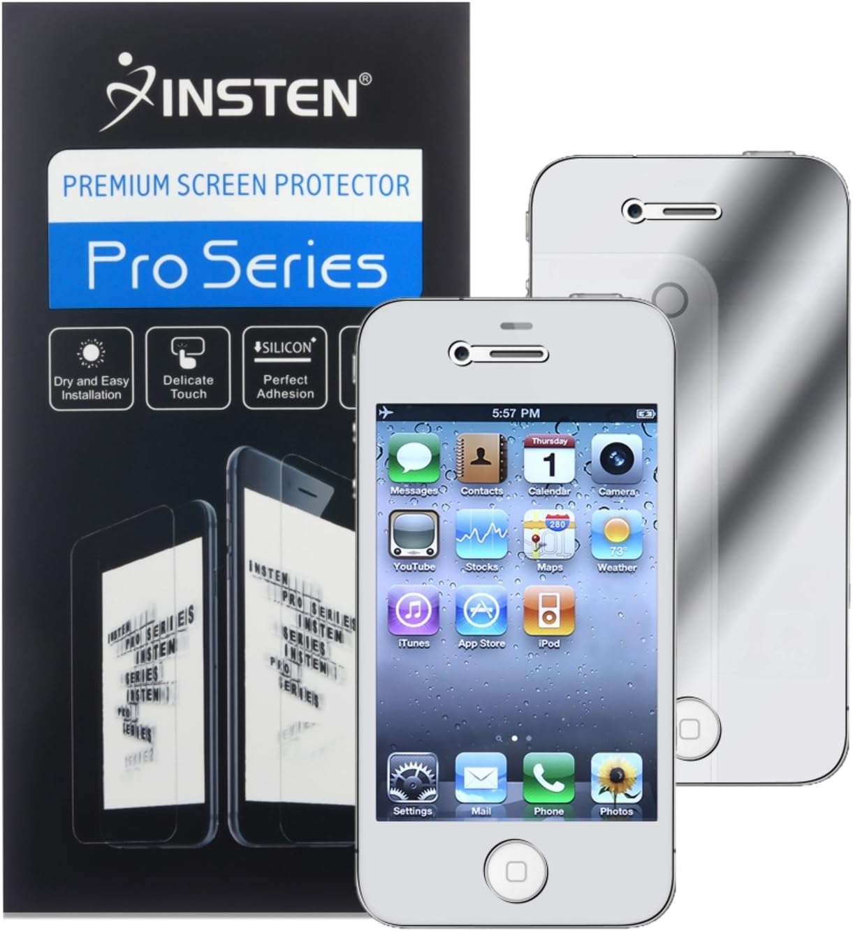 Amazon.com: Case TooGoo Mirror Screen Protector for iPhone 4/4S ...