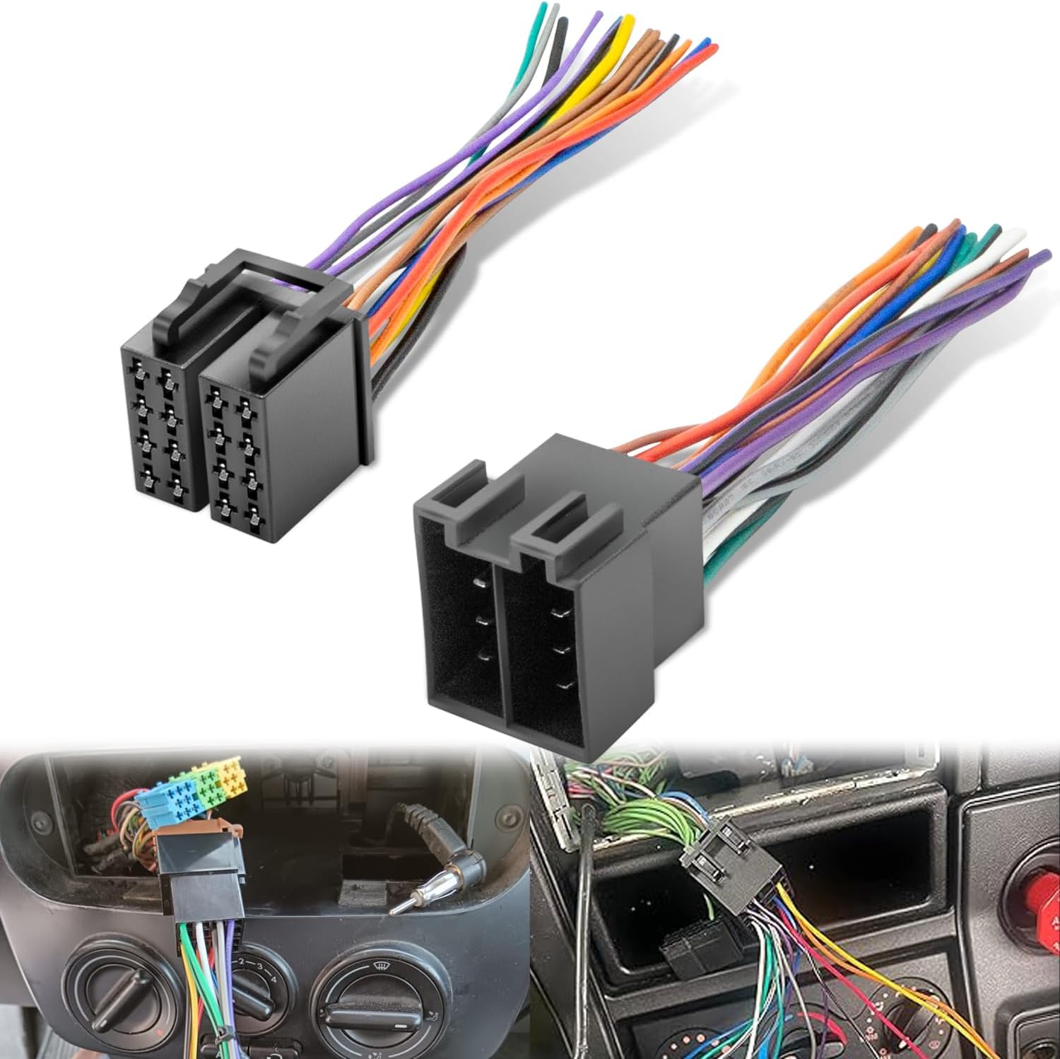 Amazon.com: DKMUS Universal ISO Car Radio Wire Cable Wiring Harness ...