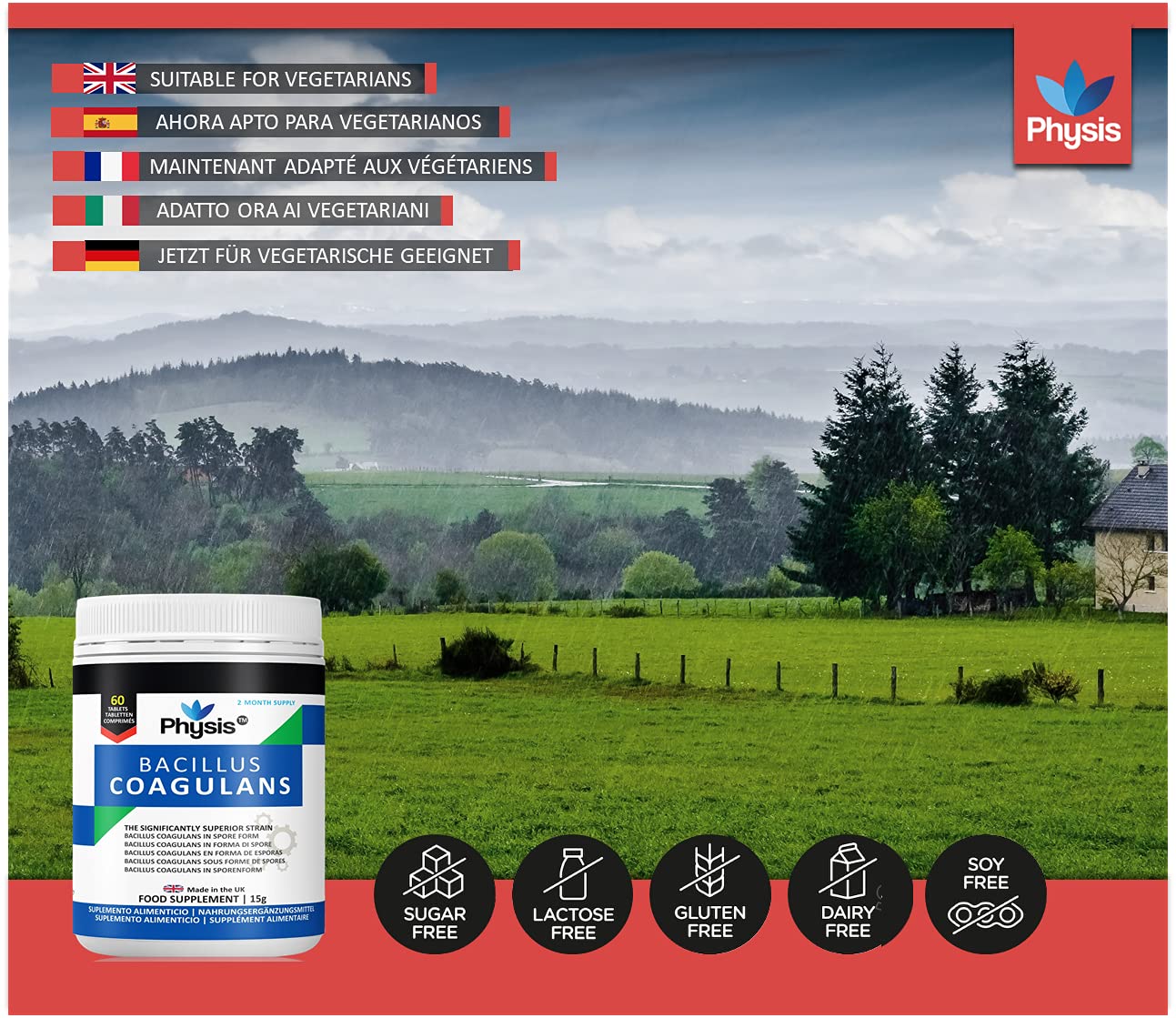 Physis Bacillus Coagulans Probiotics | 60 Tablets - 2 Month Supply ...