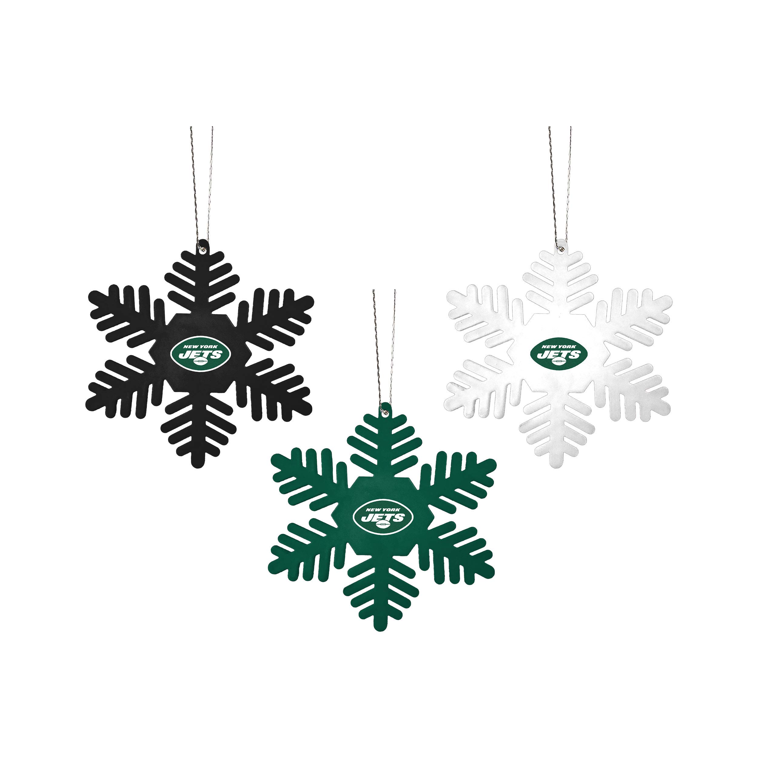 Amazon.com: FOCO New York Jets NFL Christmas Ornament Set - 3 Piece ...
