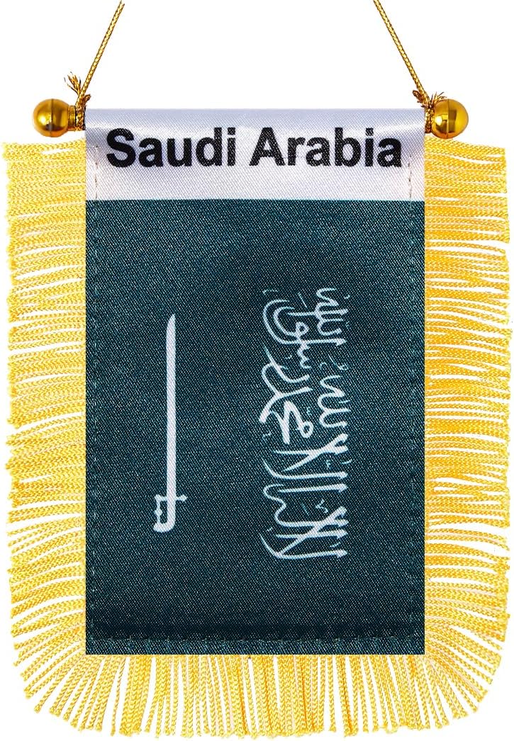 Amazon.com : SoKoot Saudi Arabia Window Hanging Flag Mini Small Saudi ...