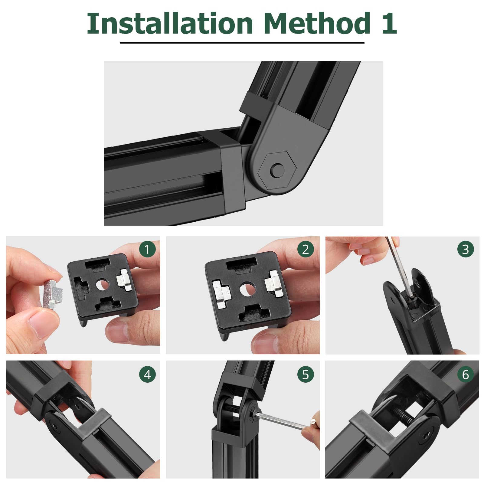 Aluminum Extrusion Accessories JiGiU 4PCS 3030 Pivot Joint Connector ...